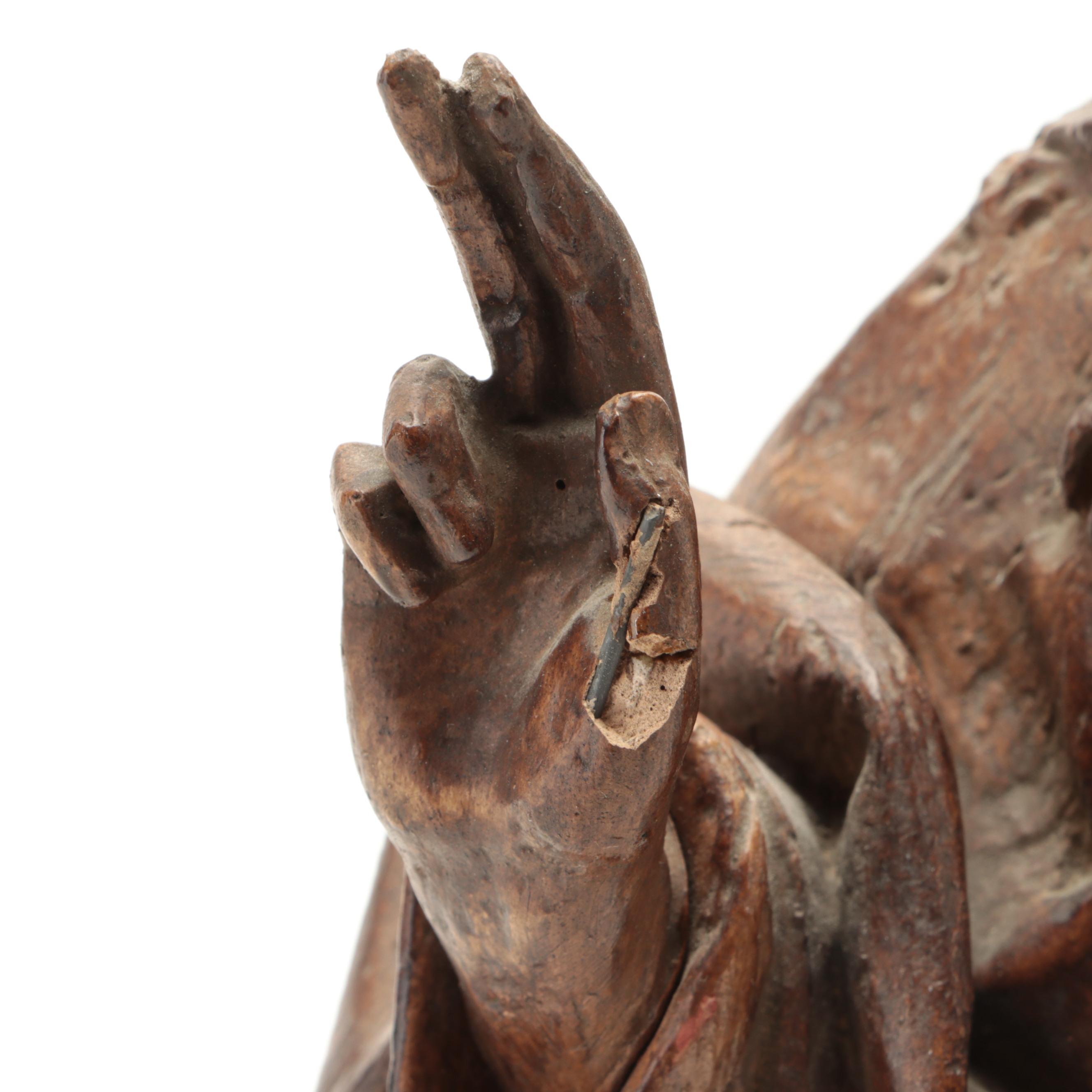Carolingian Style Cast Plaster Sculpture of Jesus as the Alpha and ...