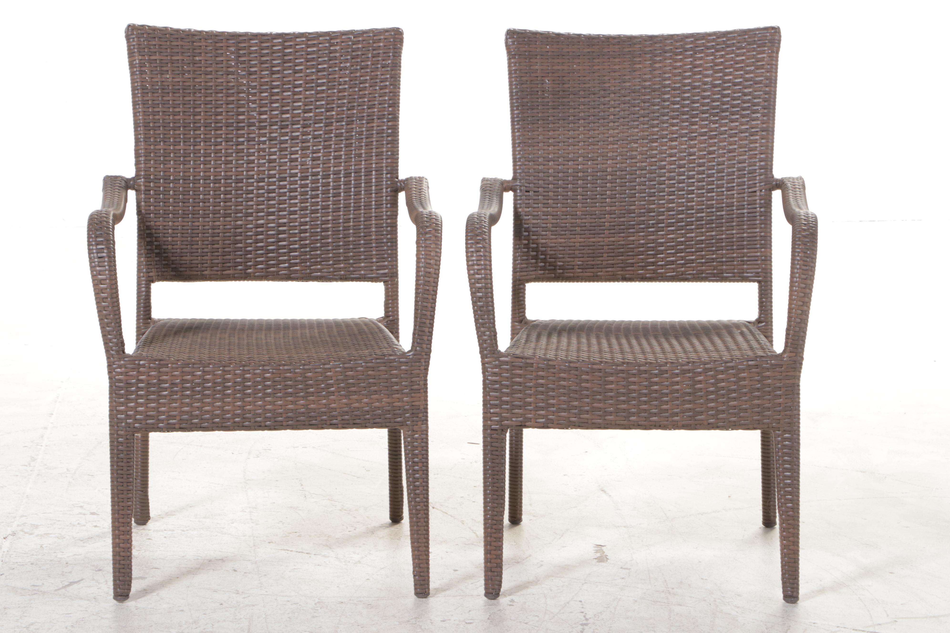 Three-Piece Pelican Reef Resin Wicker and Aluminum Patio Bistro Set | EBTH