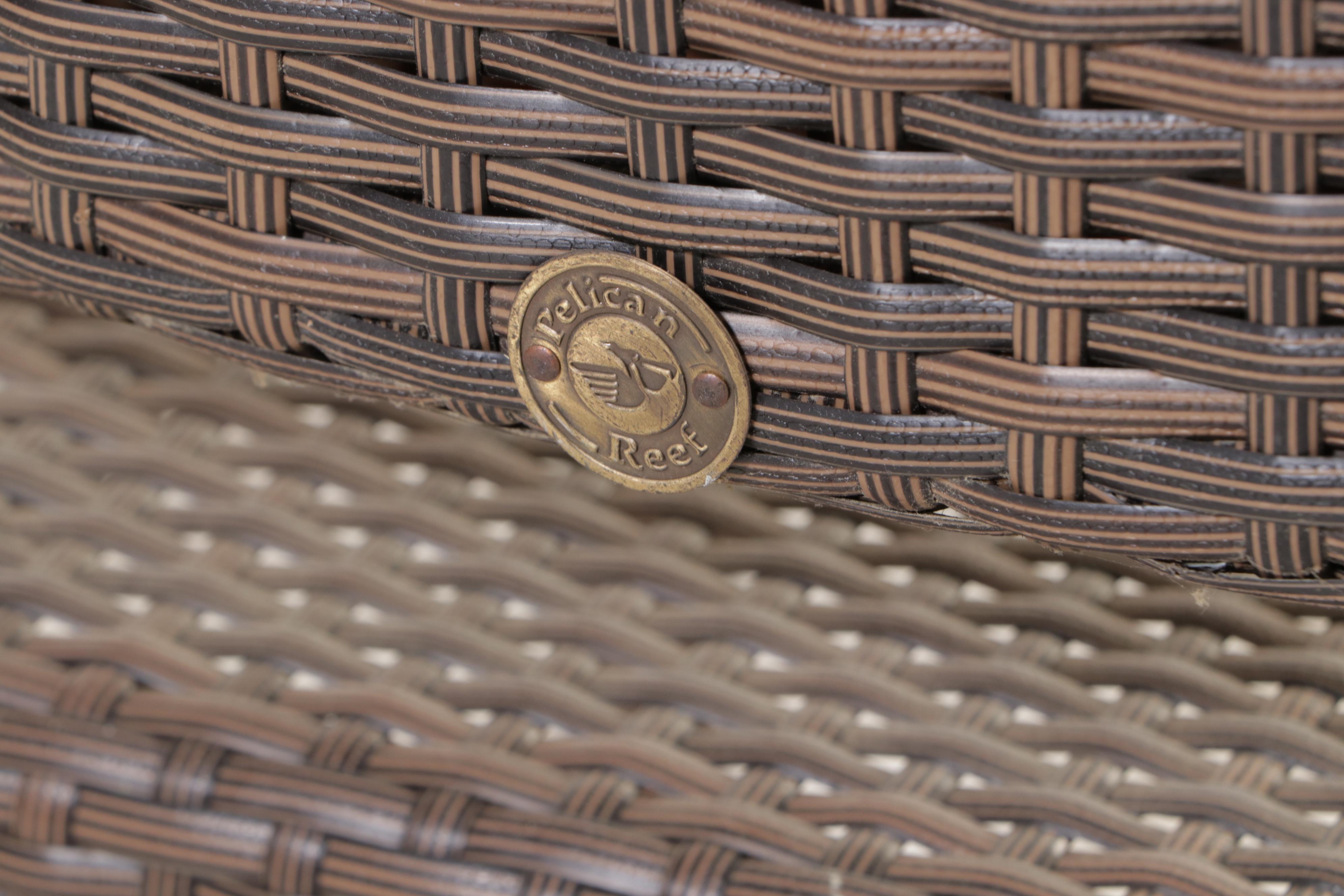 Three-Piece Pelican Reef Resin Wicker and Aluminum Patio Bistro Set | EBTH