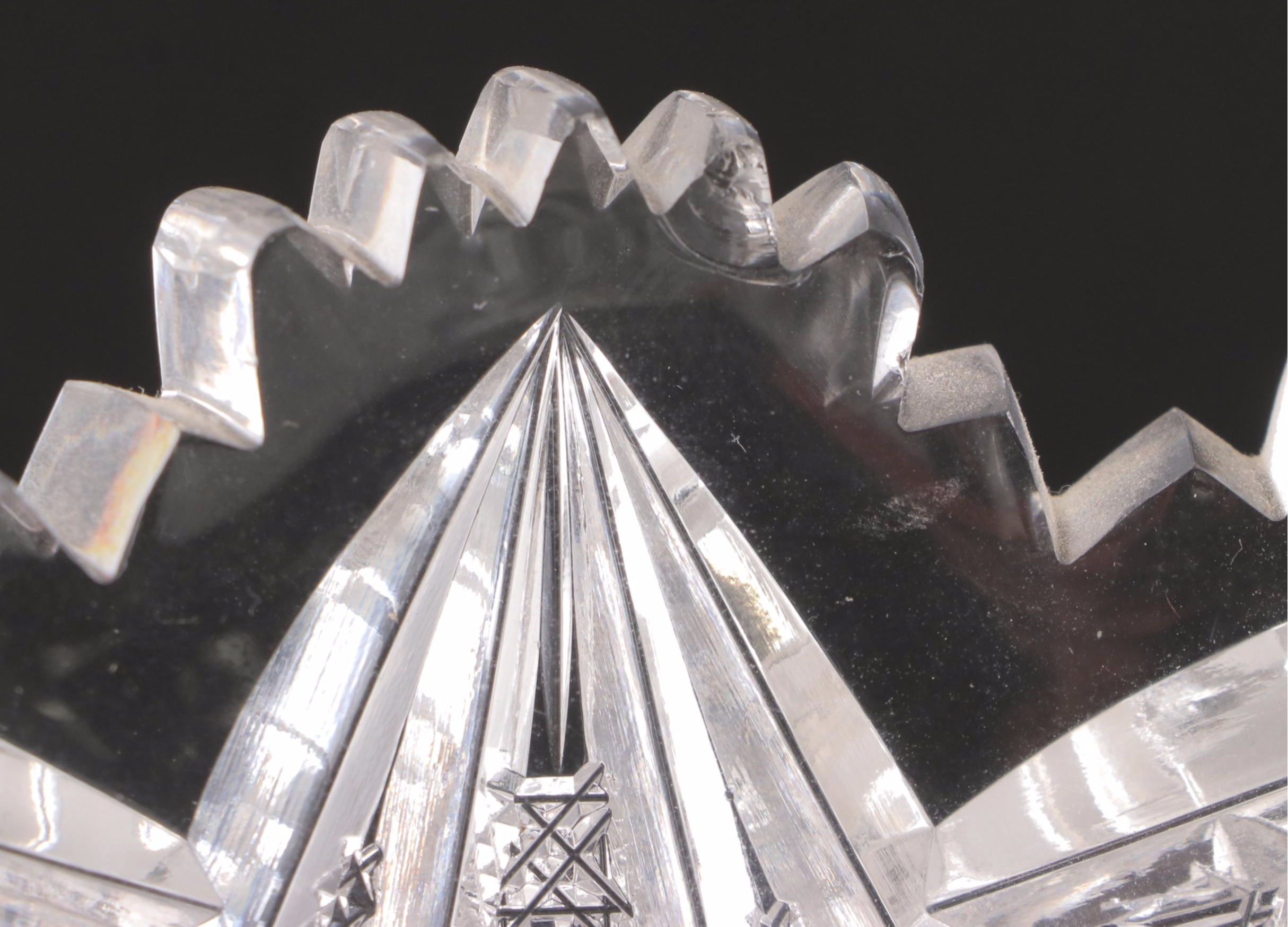 American Brilliant Hobstar and Harvard Pattern Cut Glass Bowl | EBTH