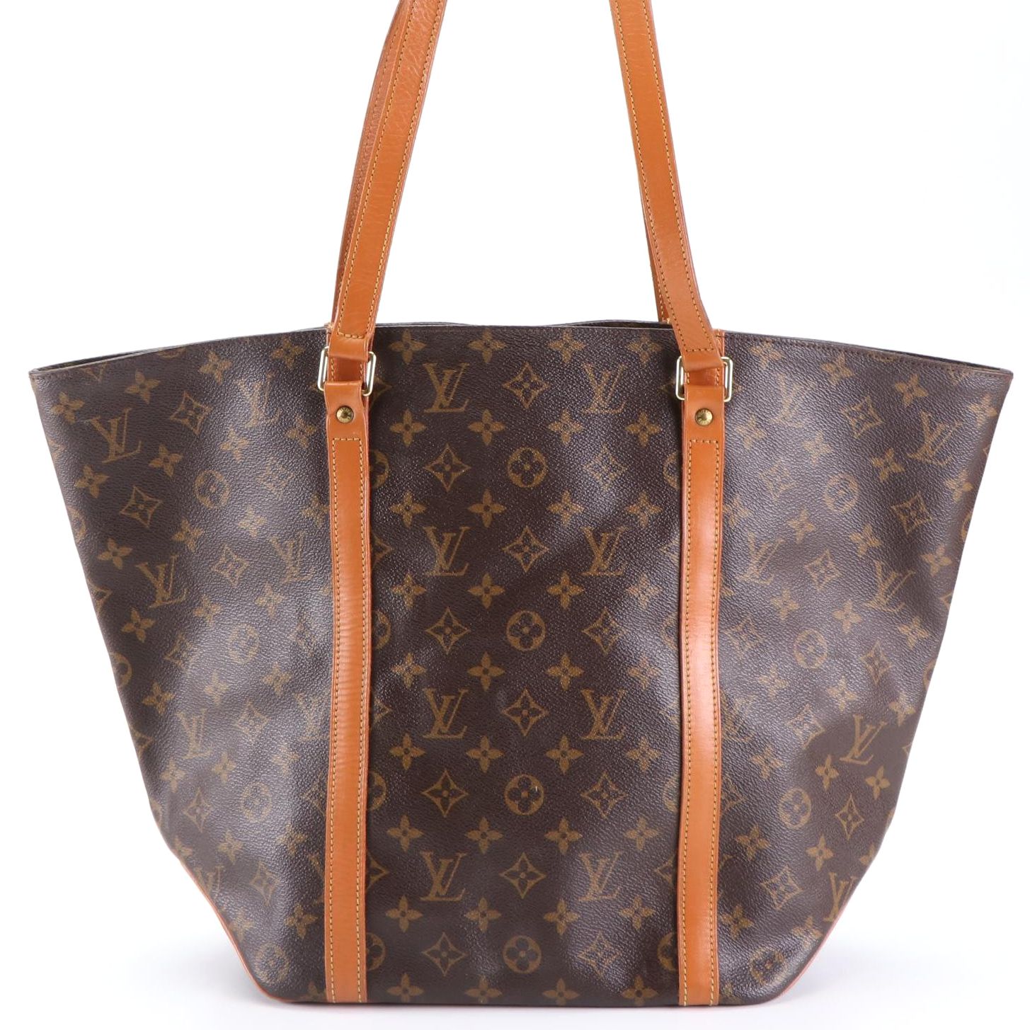 Louis Vuitton Sac Shopping Tote in Monogram Canvas and Vachetta Leather ...