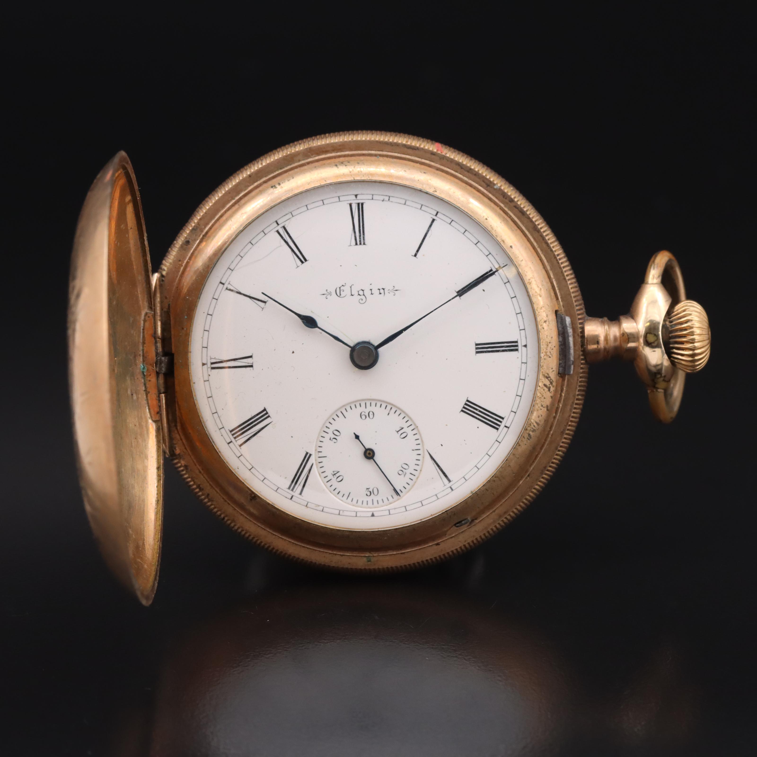 1897 Elgin Hunter Case Pocket Watch | EBTH