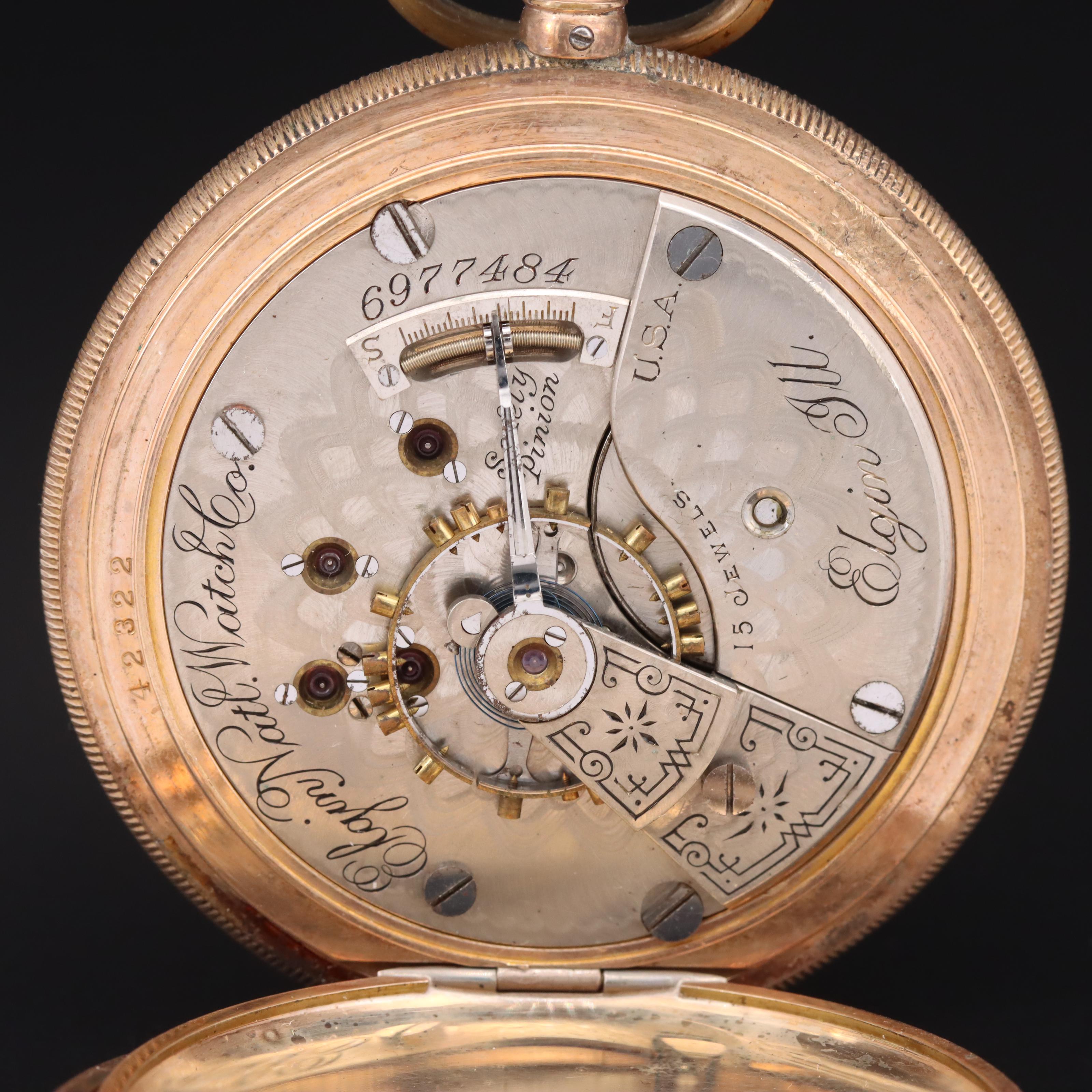 1897 Elgin Hunter Case Pocket Watch | EBTH