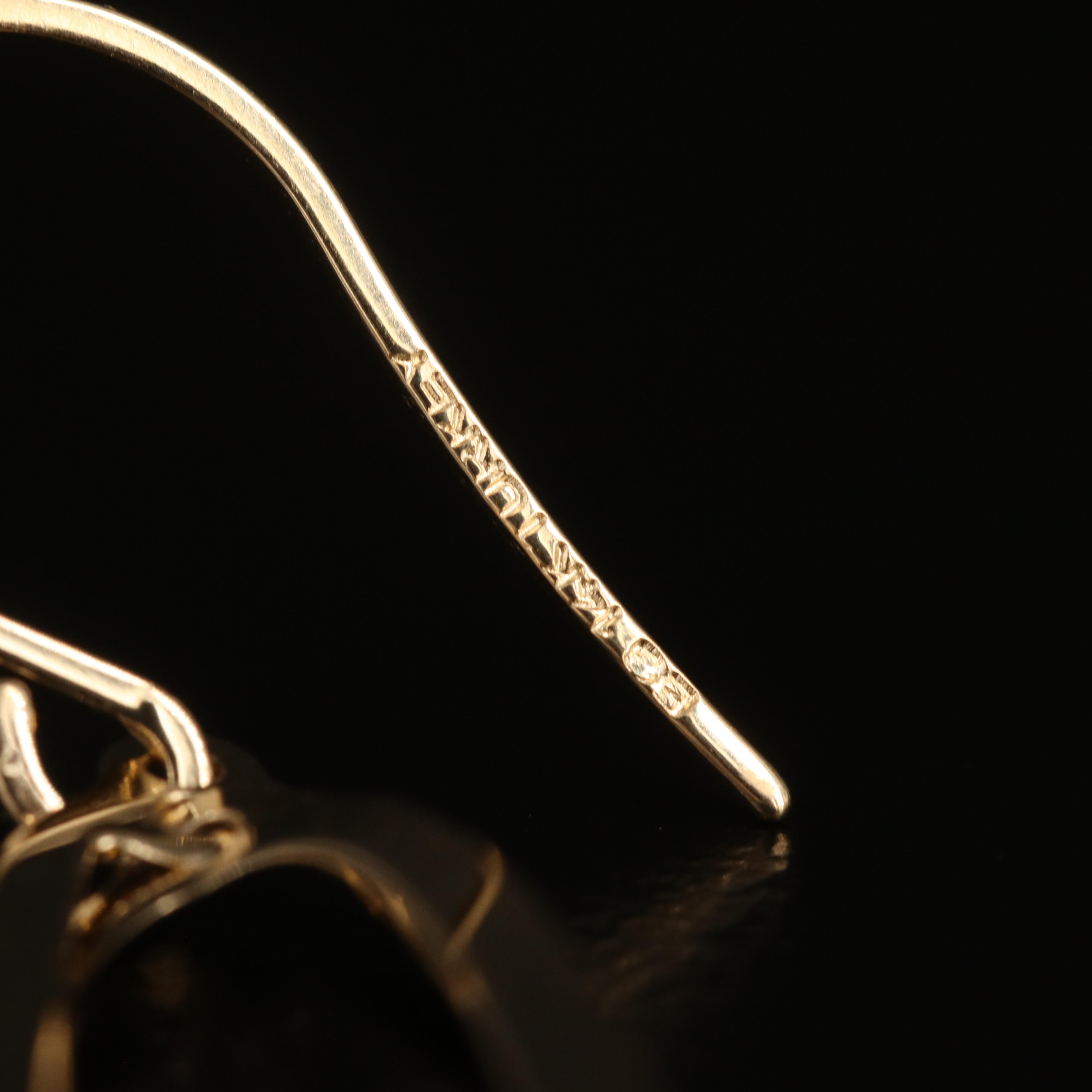 14K Oval Dangle Earrings | EBTH