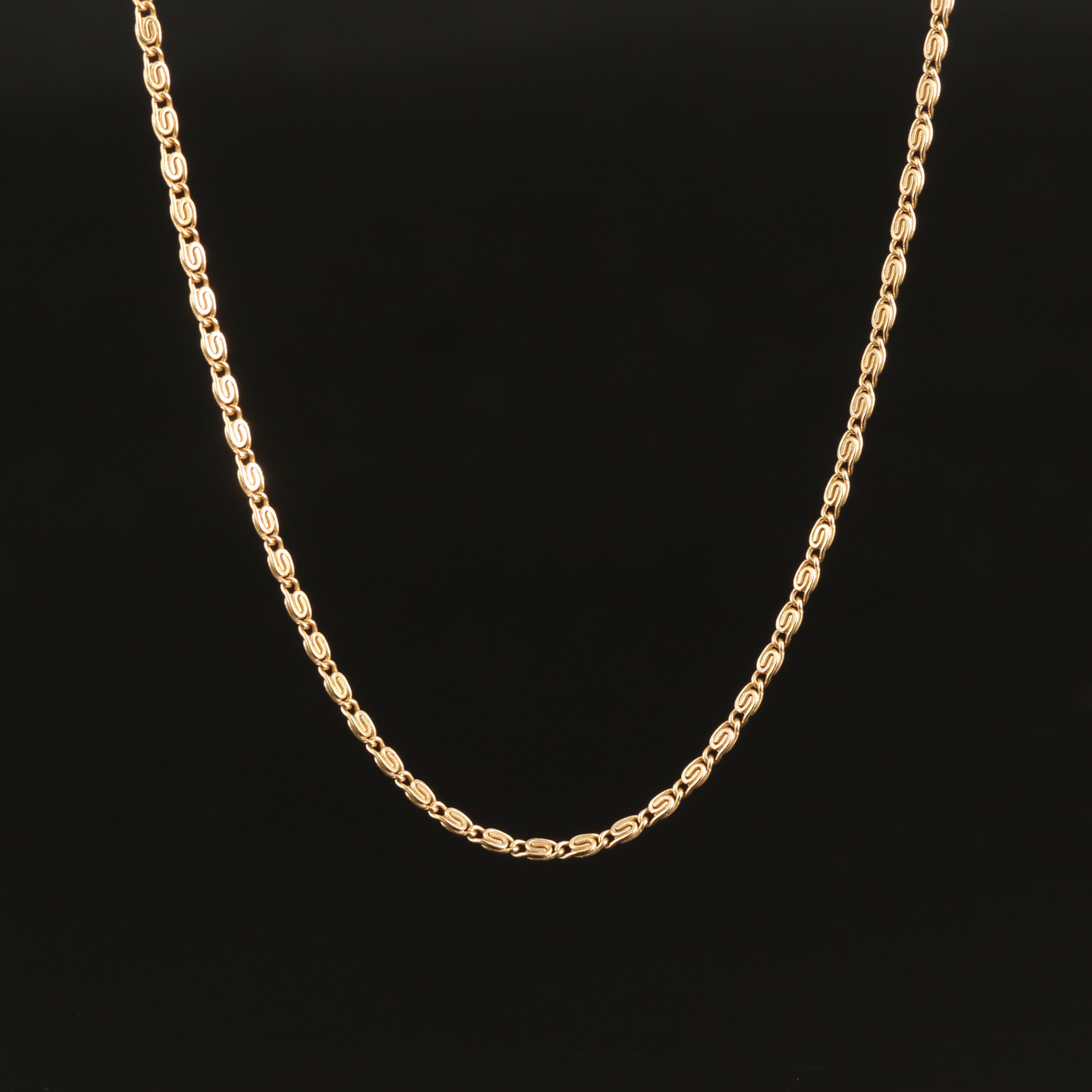 14K Snail Chain Necklace | EBTH