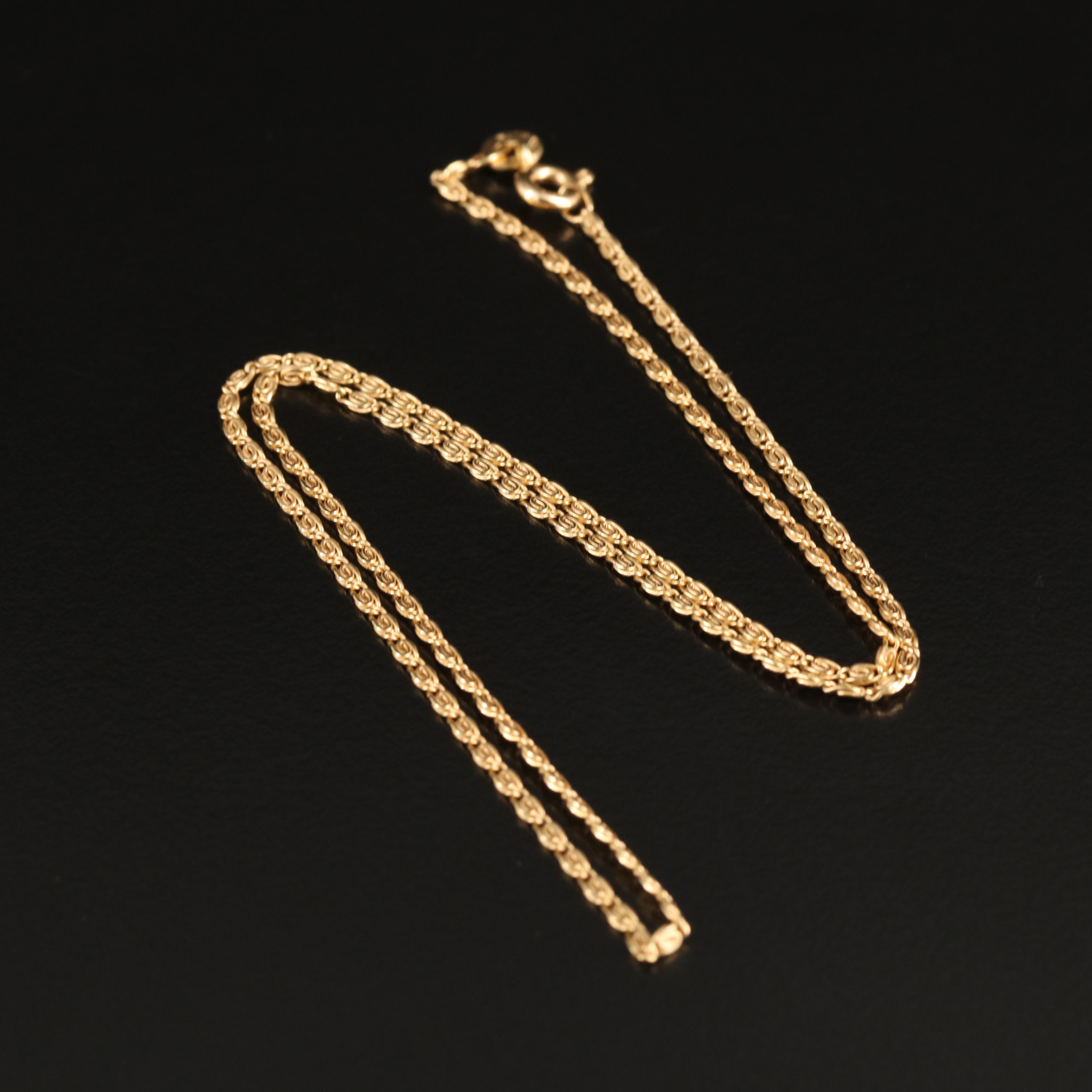 14K Snail Chain Necklace | EBTH