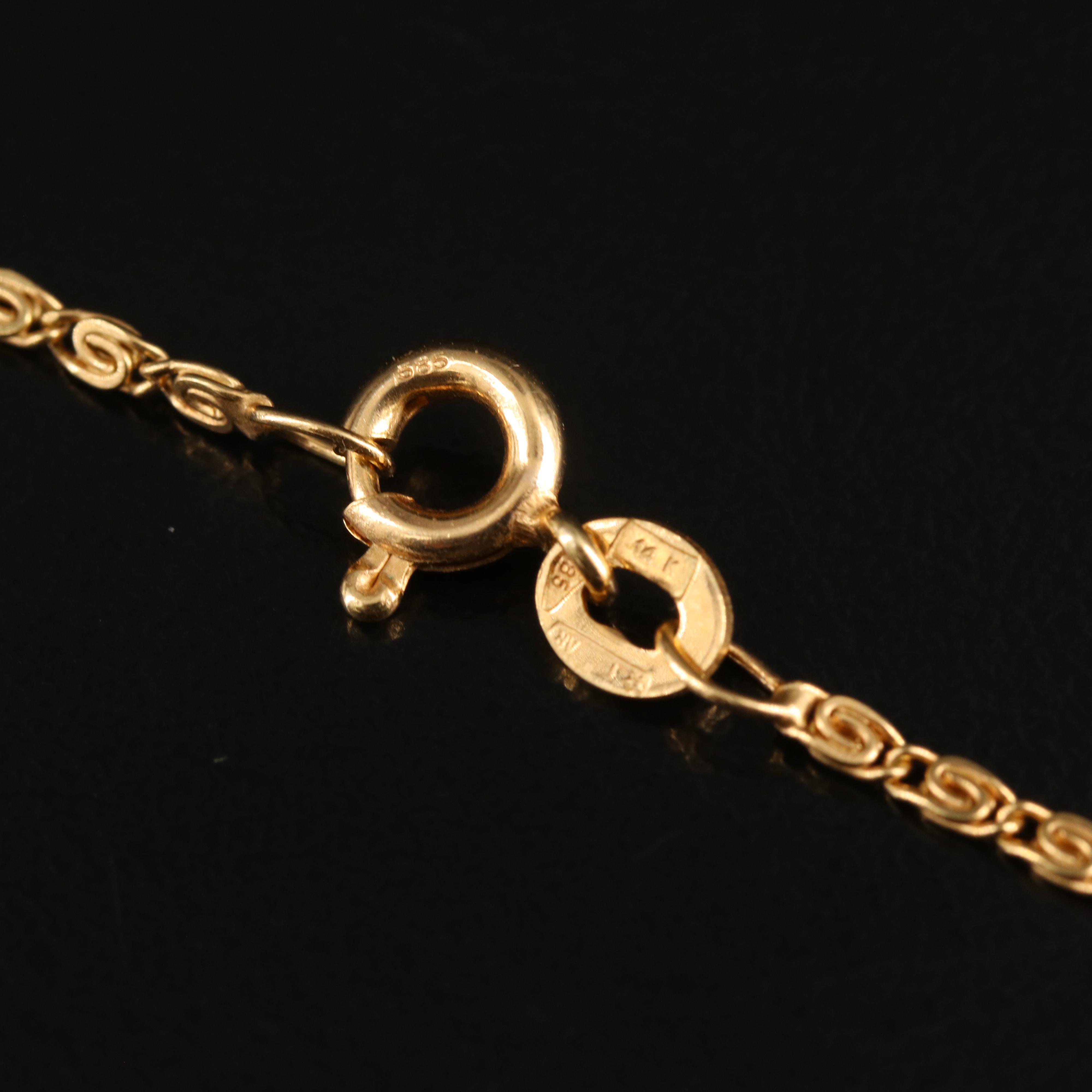 14K Snail Chain Necklace | EBTH