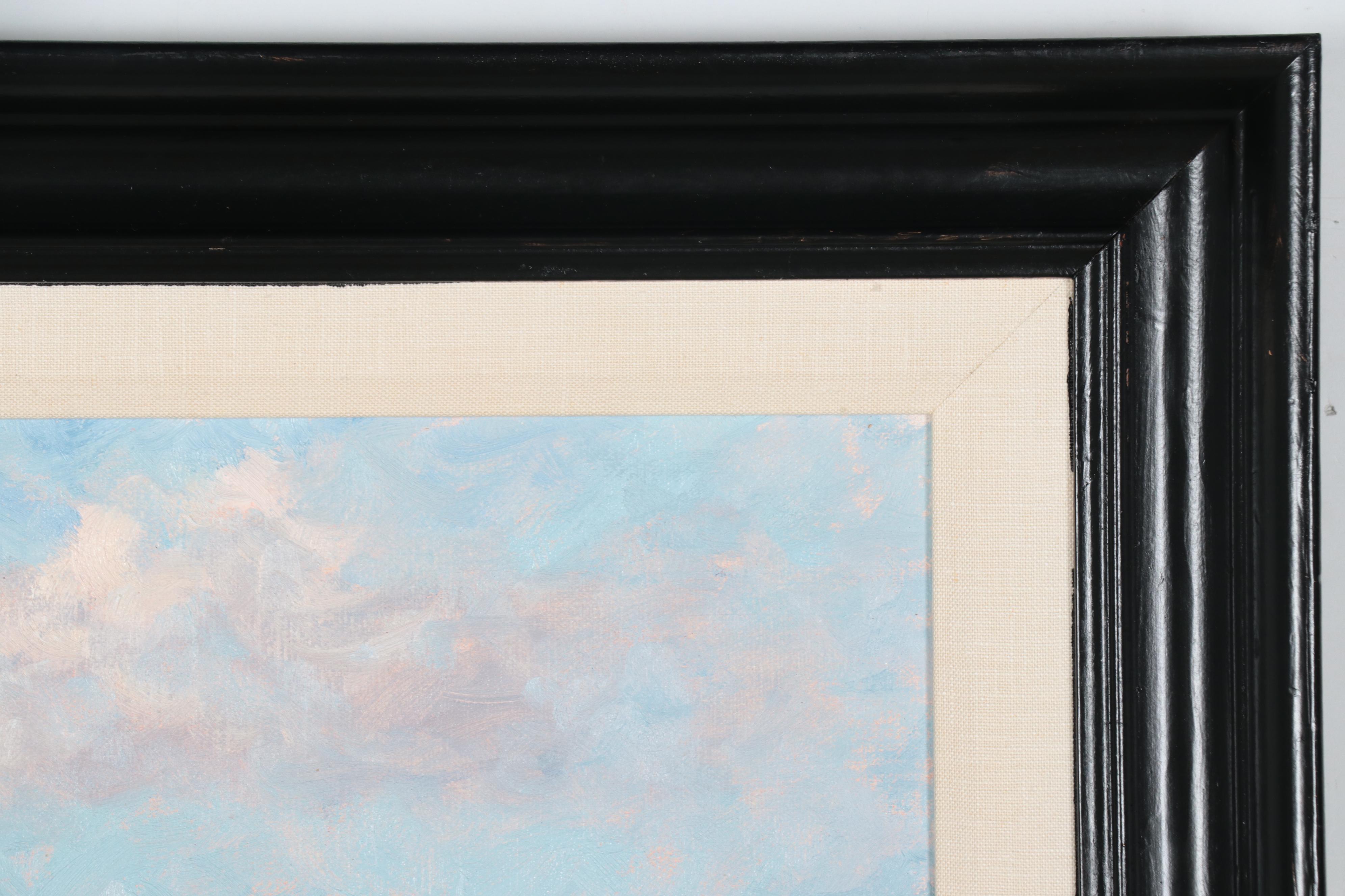 Bill Schmidt Oil Painting Town Landscape "Village Evening" | EBTH