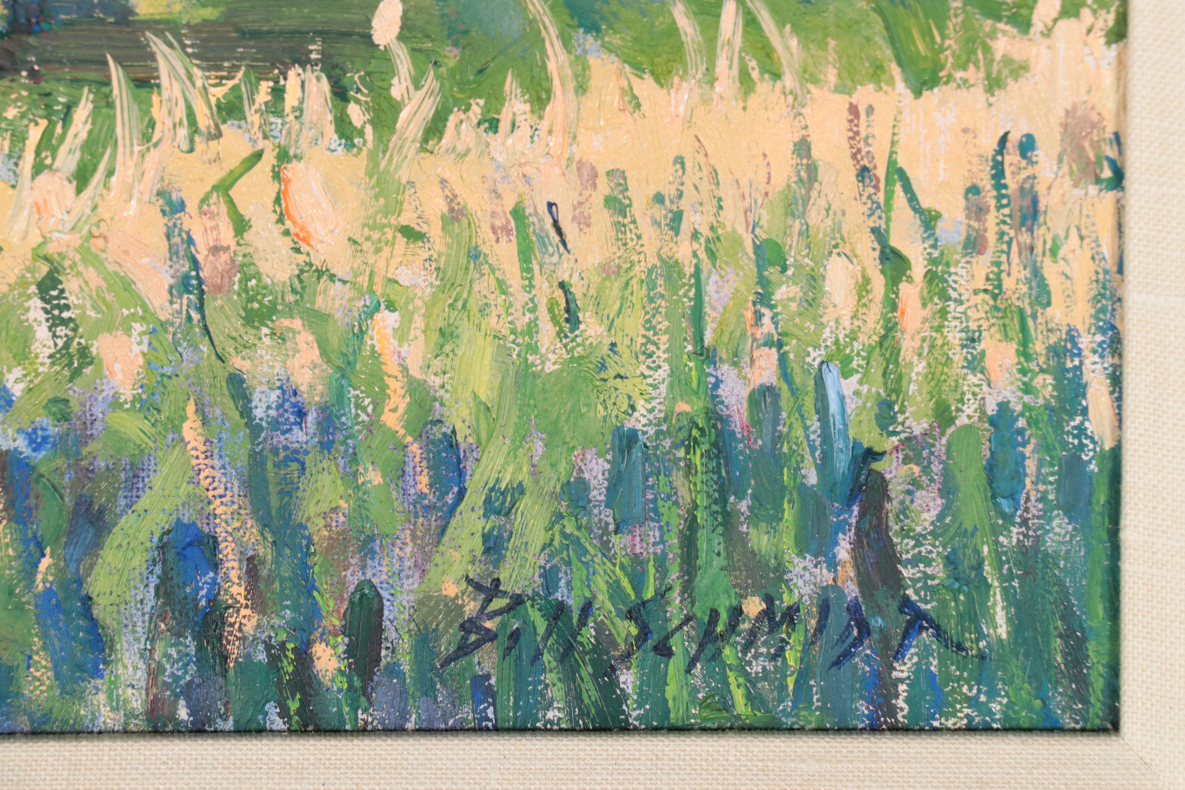 Bill Schmidt Oil Painting Town Landscape "Village Evening" | EBTH