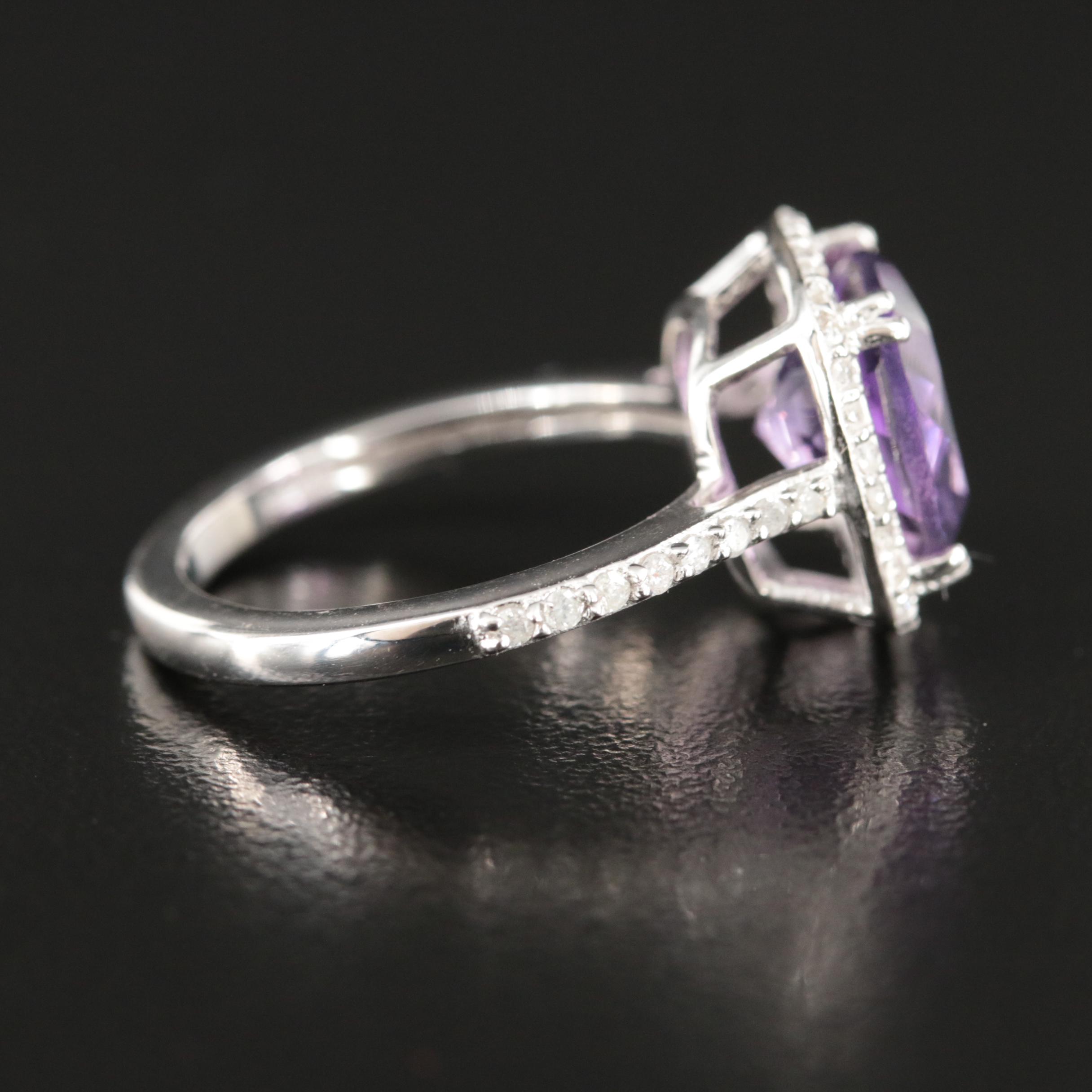 14K Amethyst and Diamond Ring | EBTH