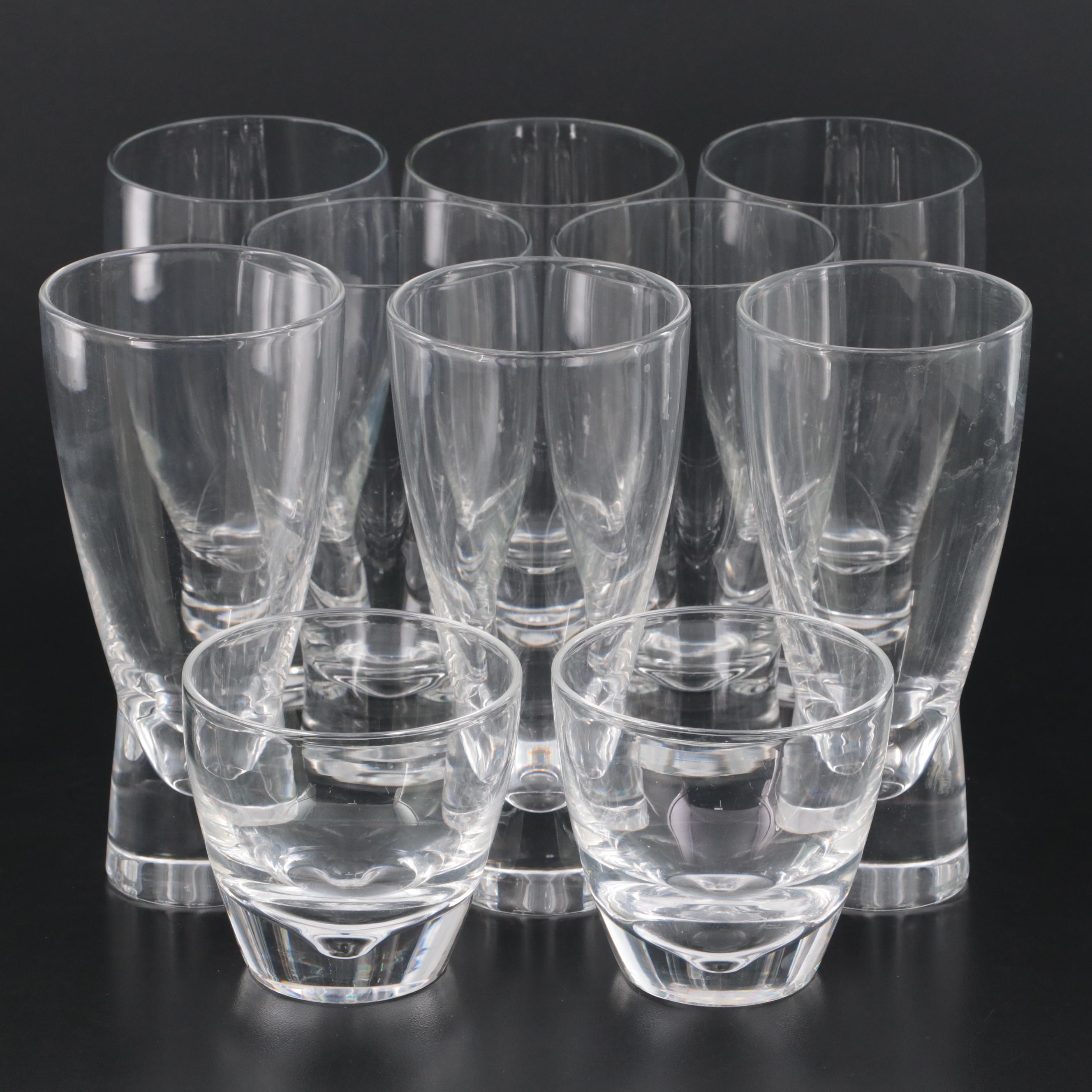 Mid Century Modern Style Steuben Art Glass Highball and Rocks Glasses ...