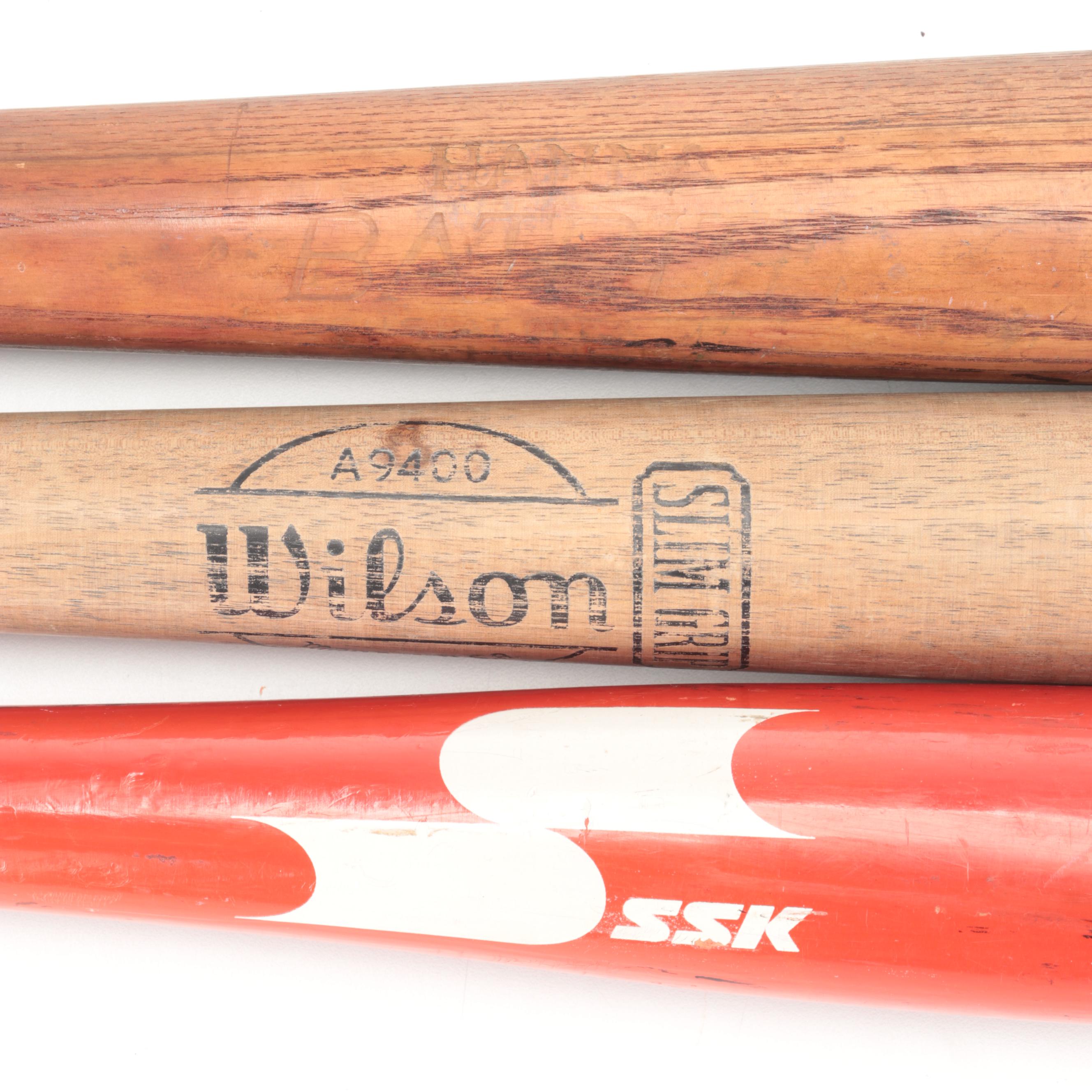 Hanna Batrite, Wilson "Slim Grip" Top Notch Softball, and SSK PS200 ...