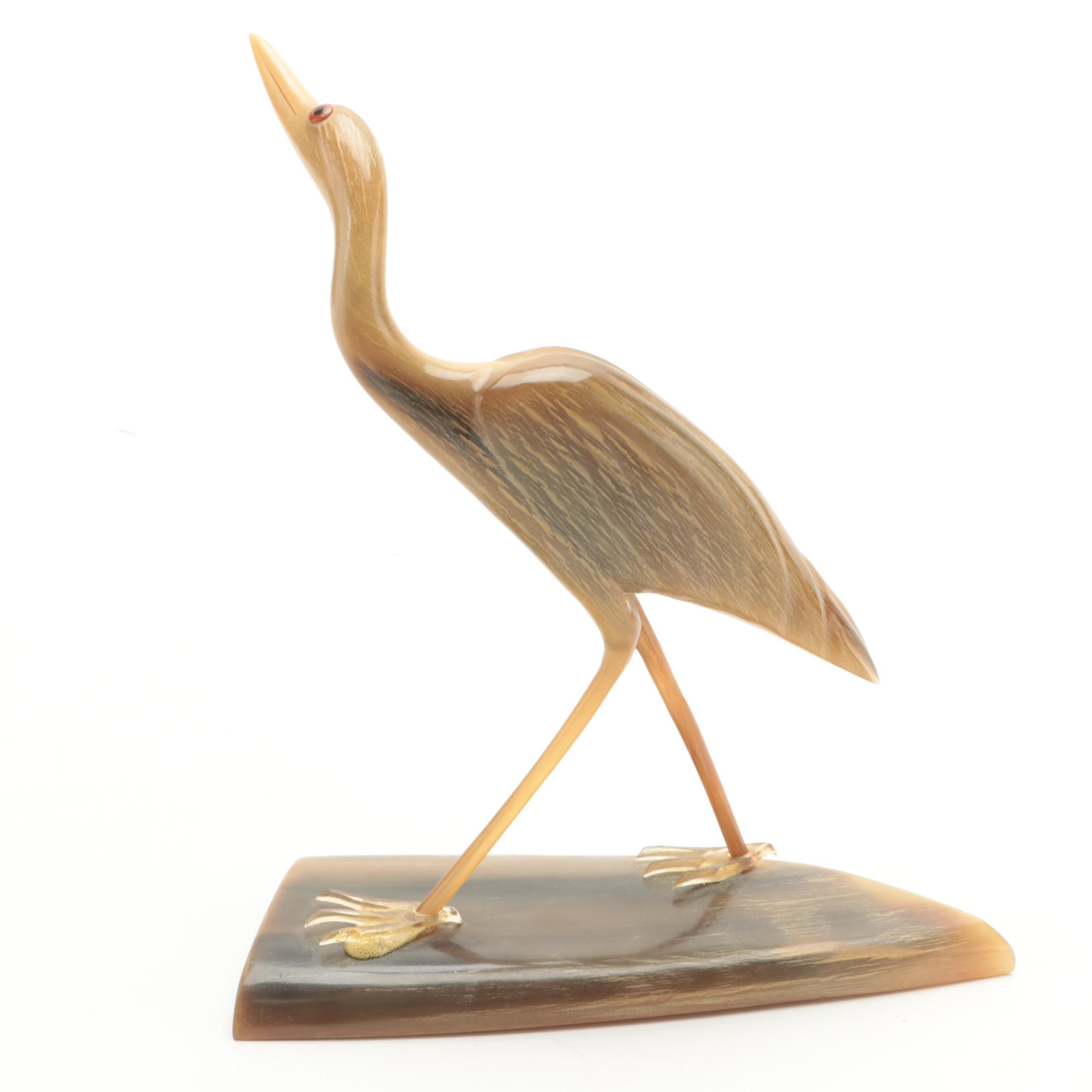 Hand-Carved Horn Heron Figurines | EBTH