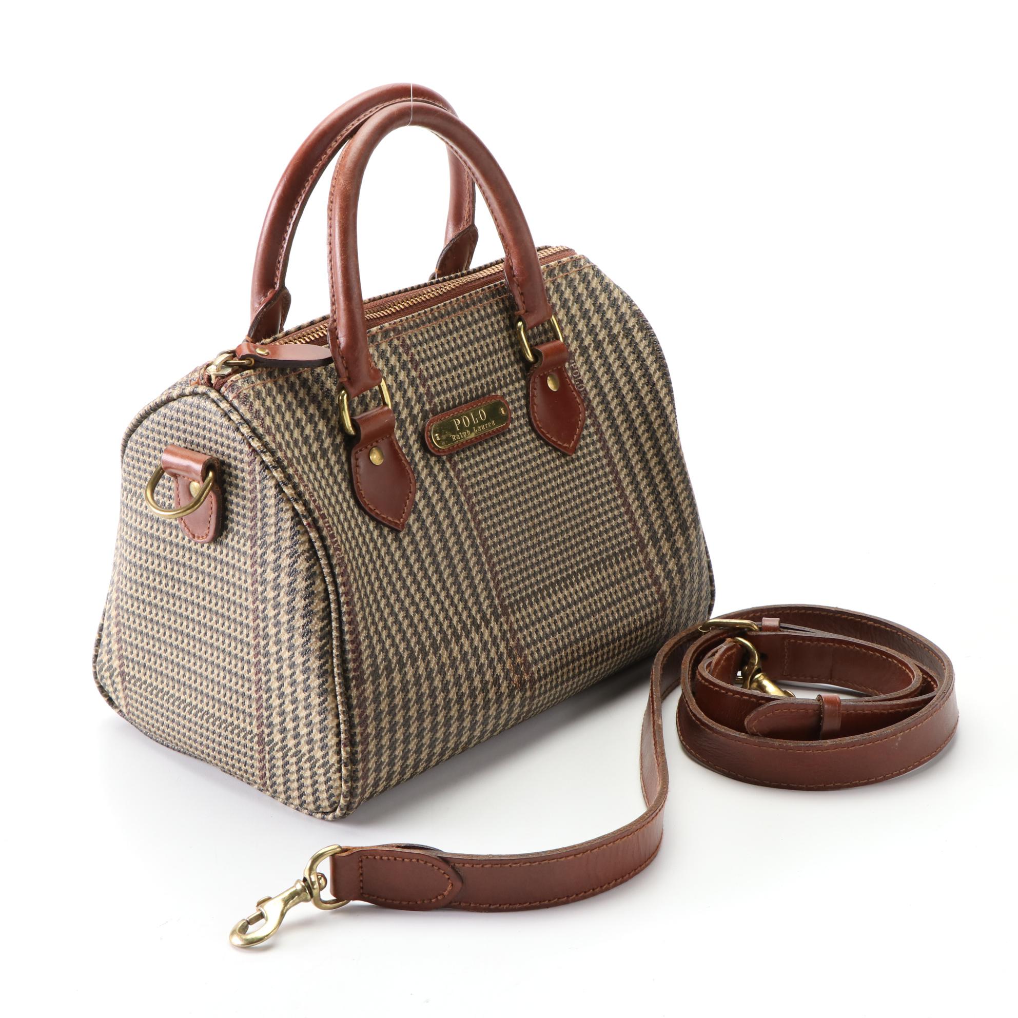 Polo Ralph Lauren Boston Bag in Glen Plaid Coated Canvas | EBTH