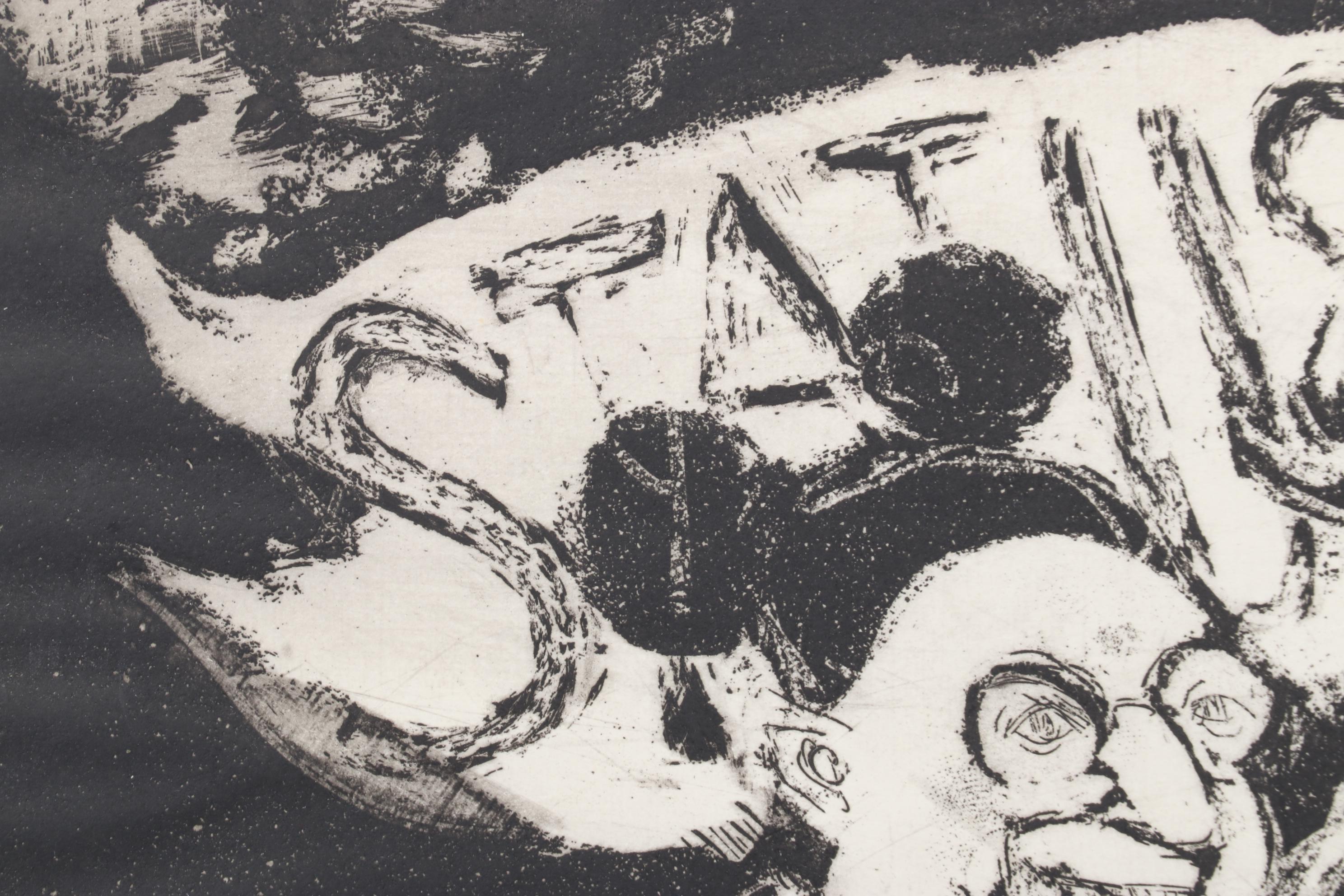 Sidney Chafetz Etching "Hennessy & Mr. Dunne," Circa 1970 | EBTH