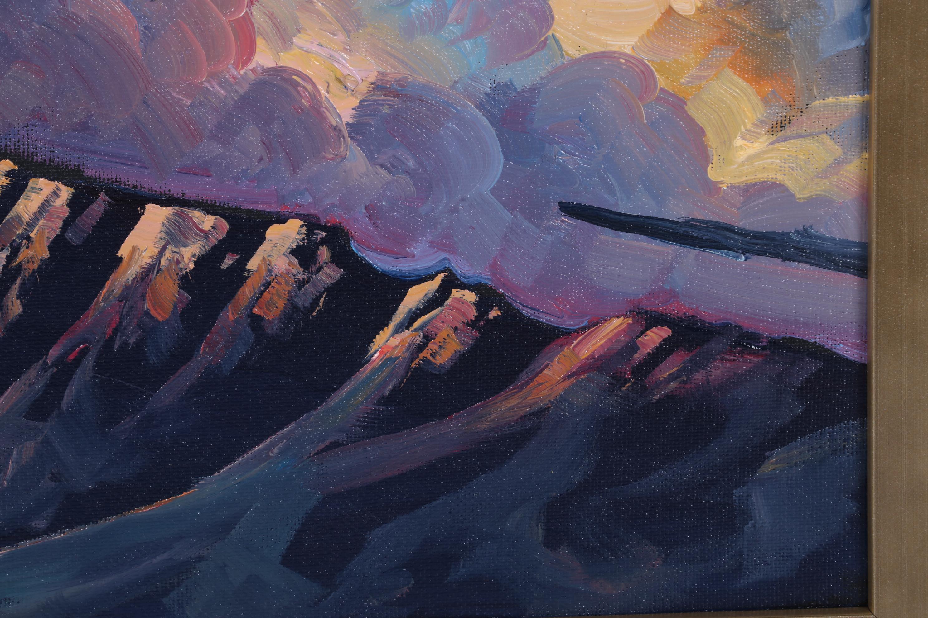 William Hawkins Oil Painting of Clouds Billowing Over Southwest ...