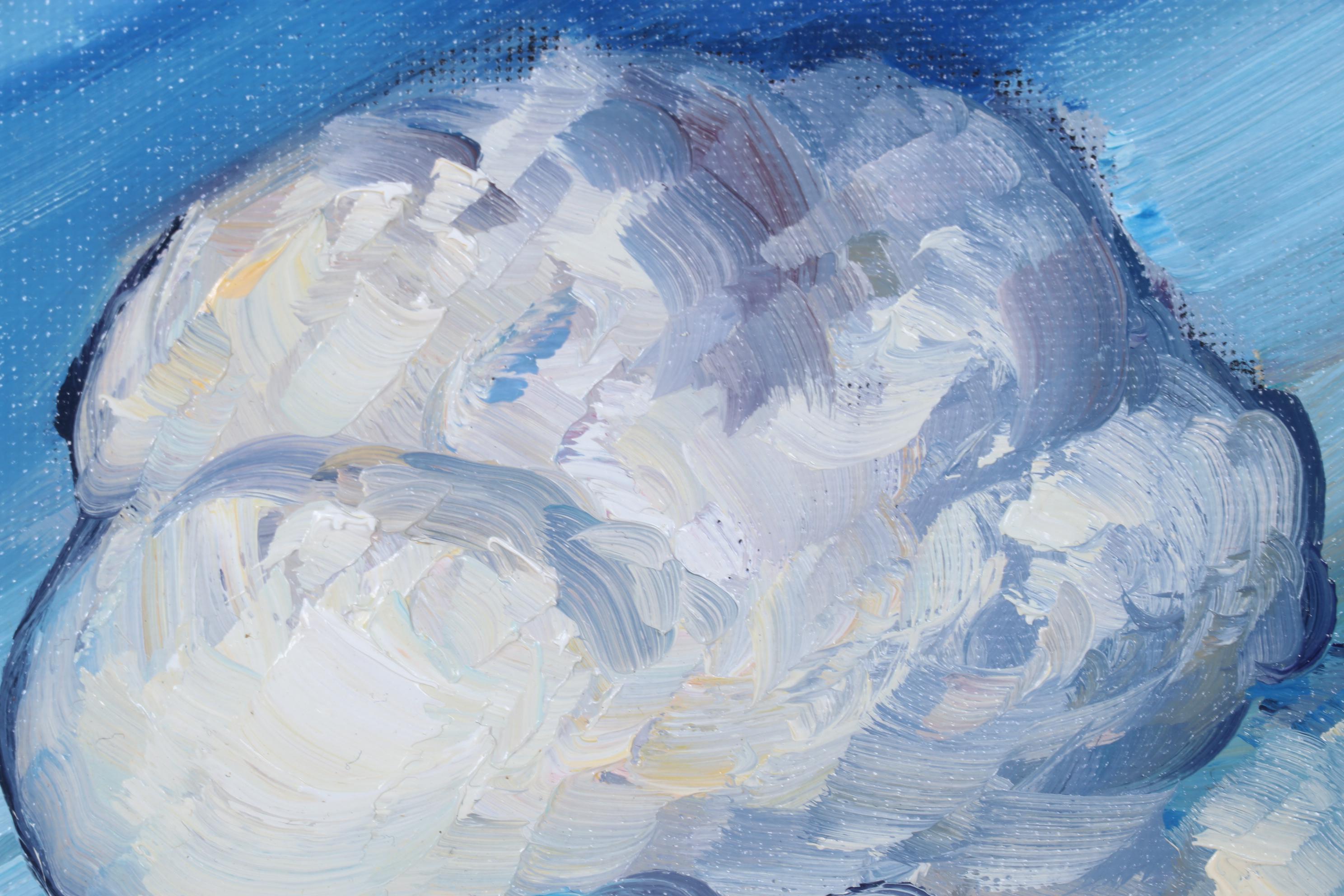 William Hawkins Oil Painting of Clouds Billowing Over Southwest ...