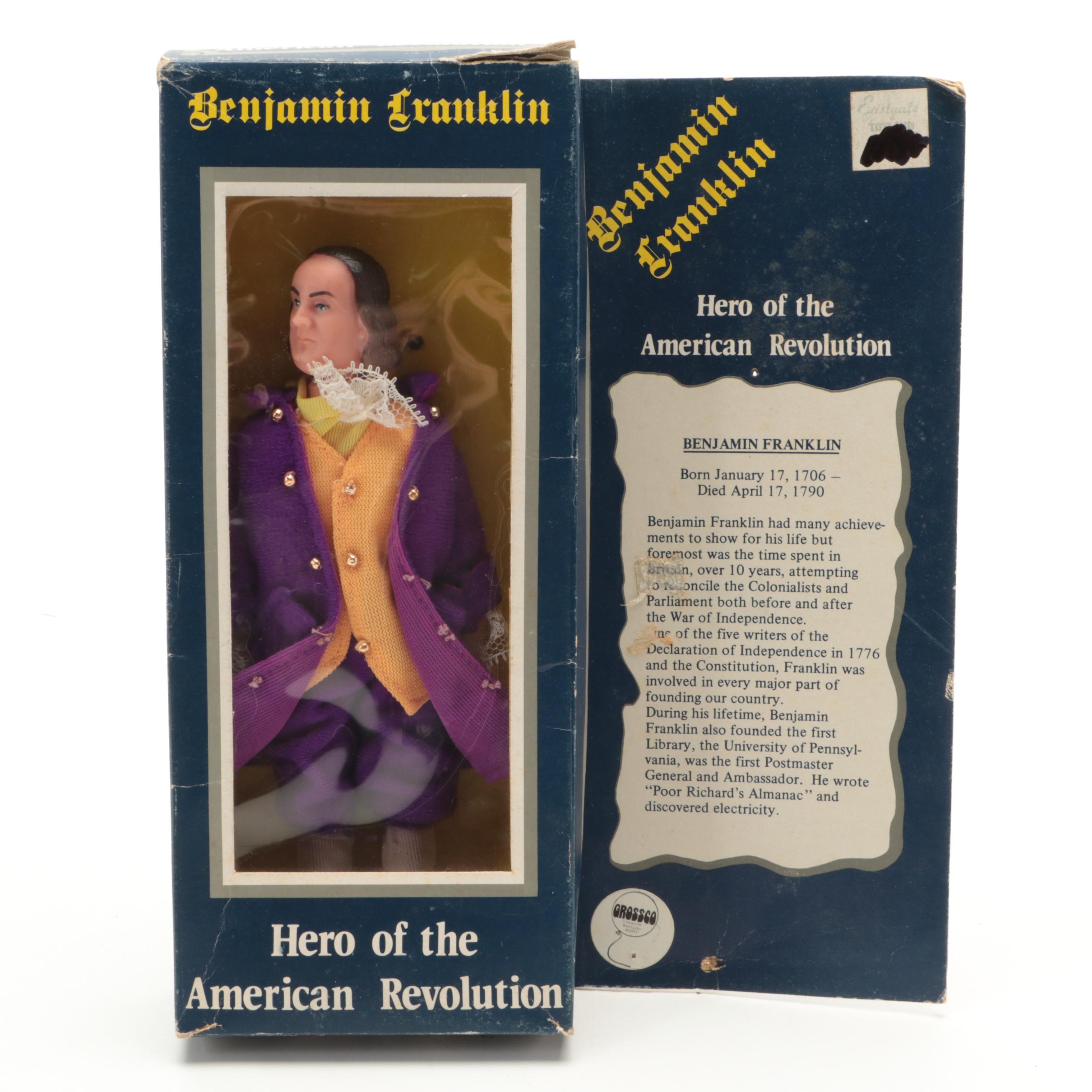 Mego Ben Franklin, Thomas Jefferson Figures with American Revolution ...