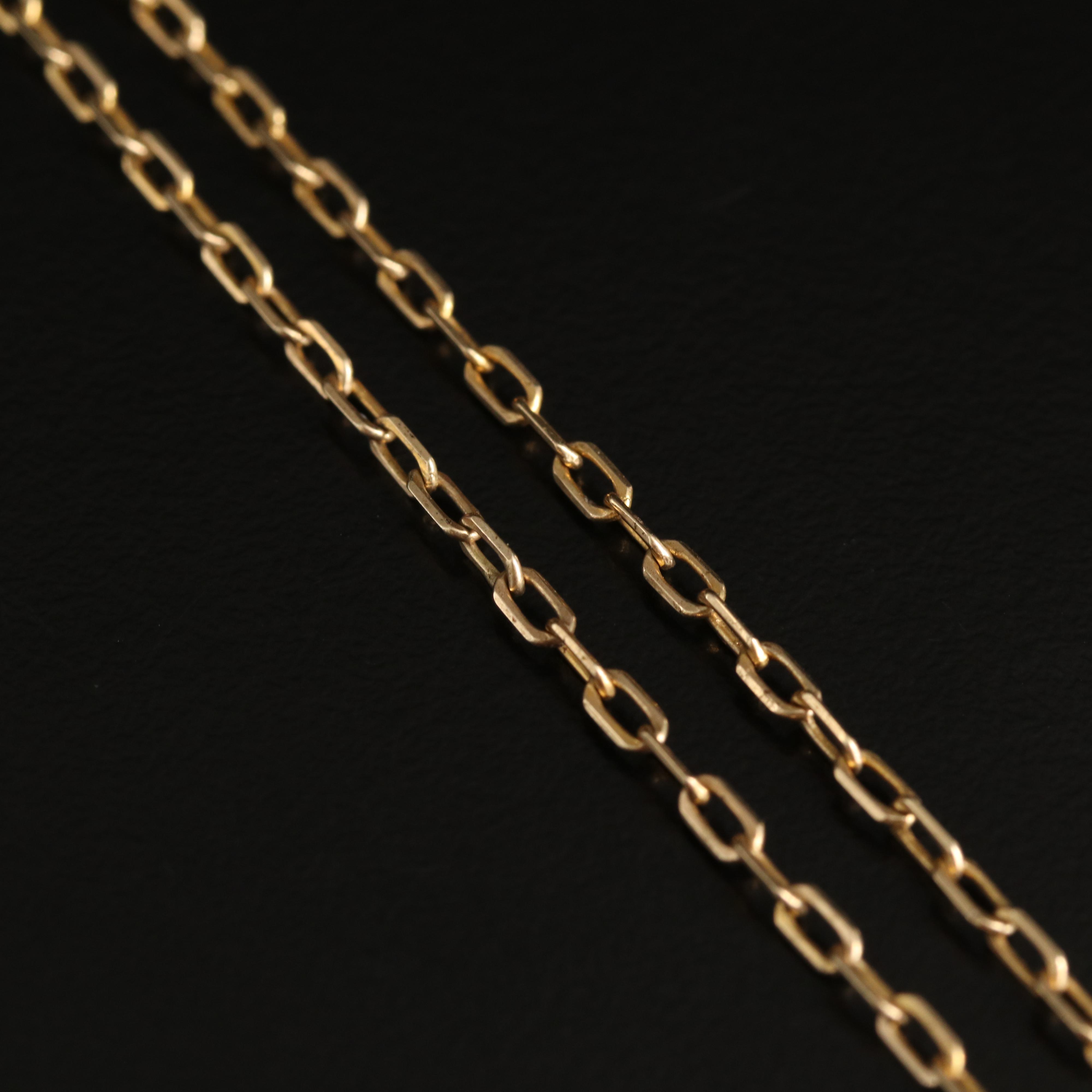 Italian 14K Cable Chain Necklace | EBTH