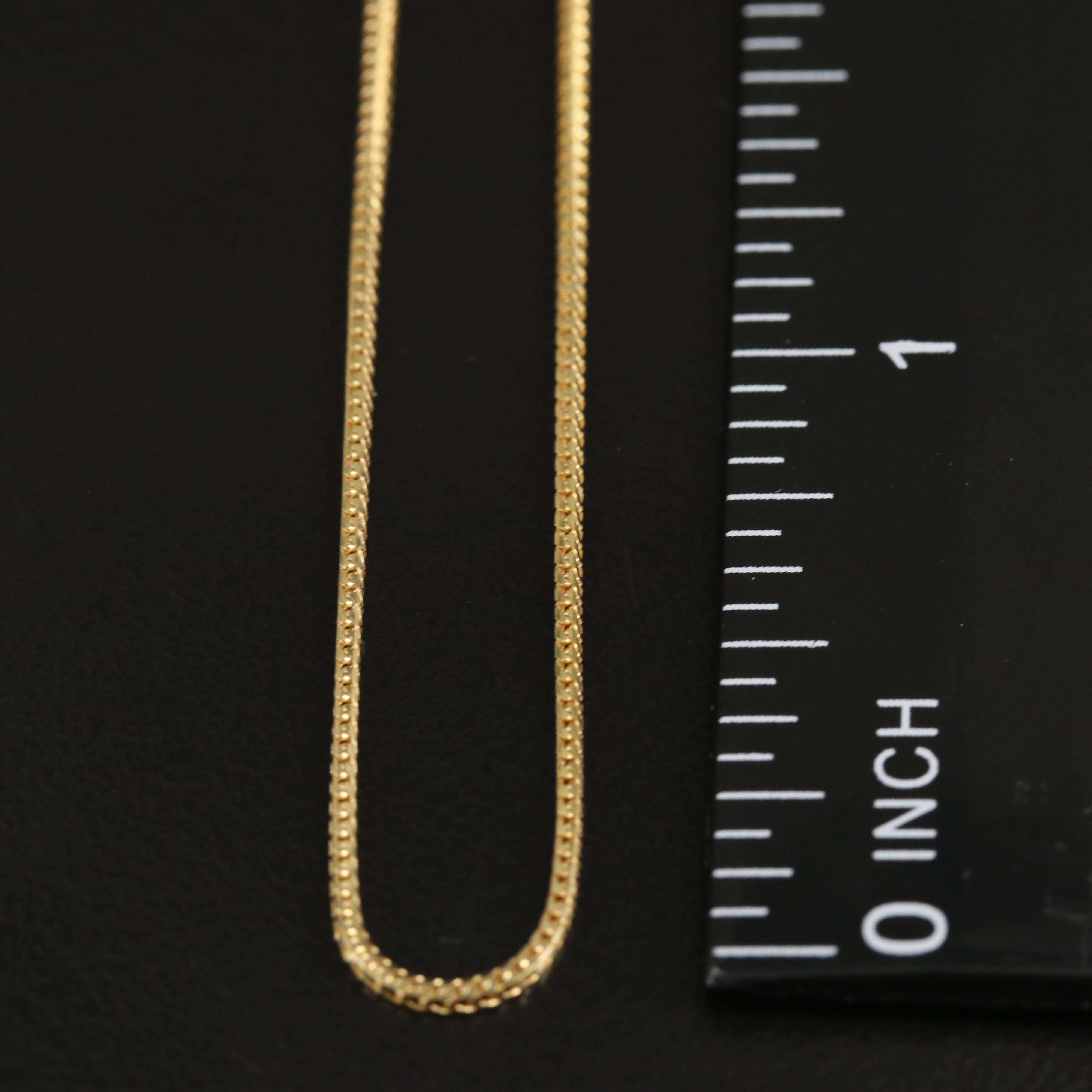14K Square Snake Chain Necklace | EBTH