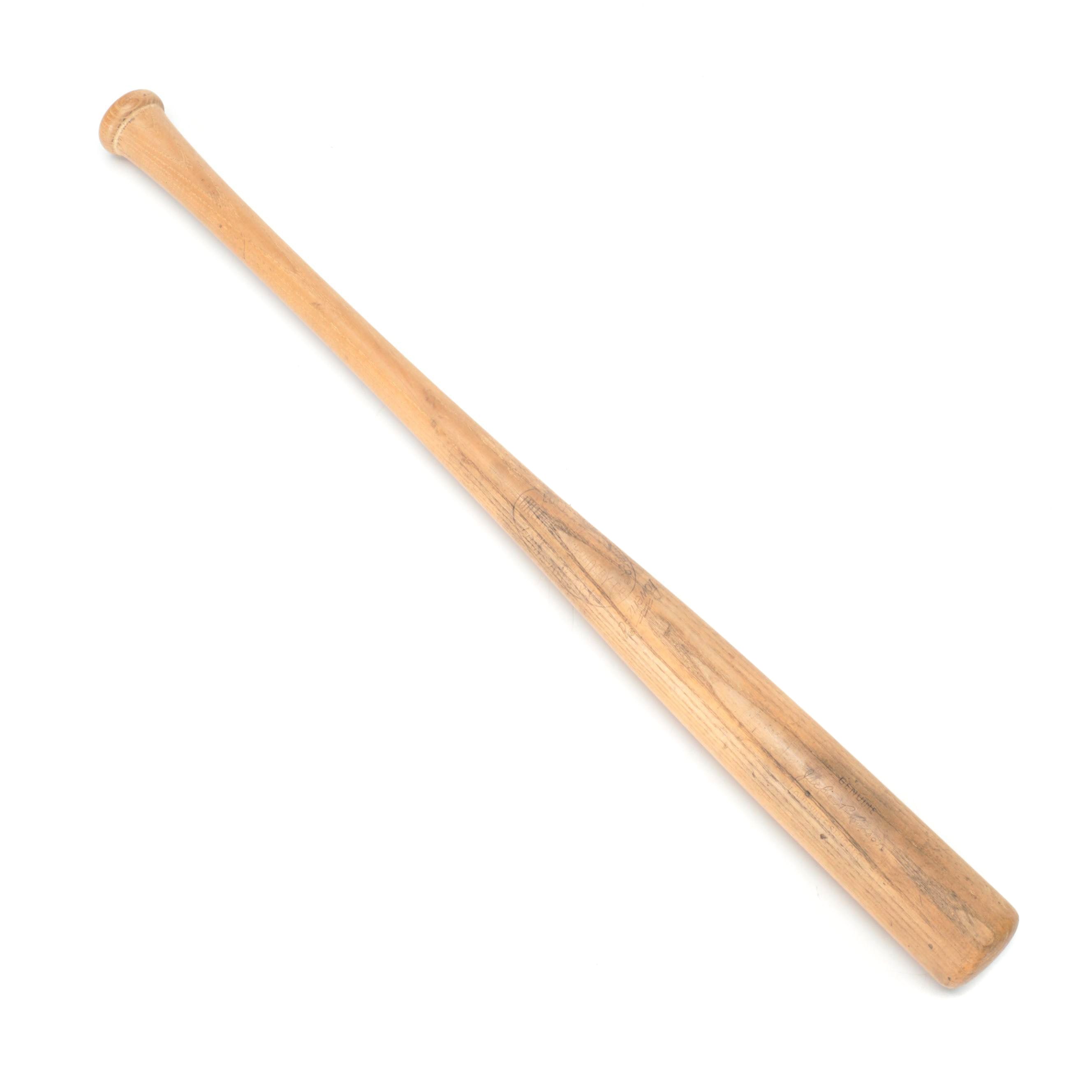 Jackie Robinson Hillerich & Bradsby Wooden Baseball Bat, Brooklyn ...