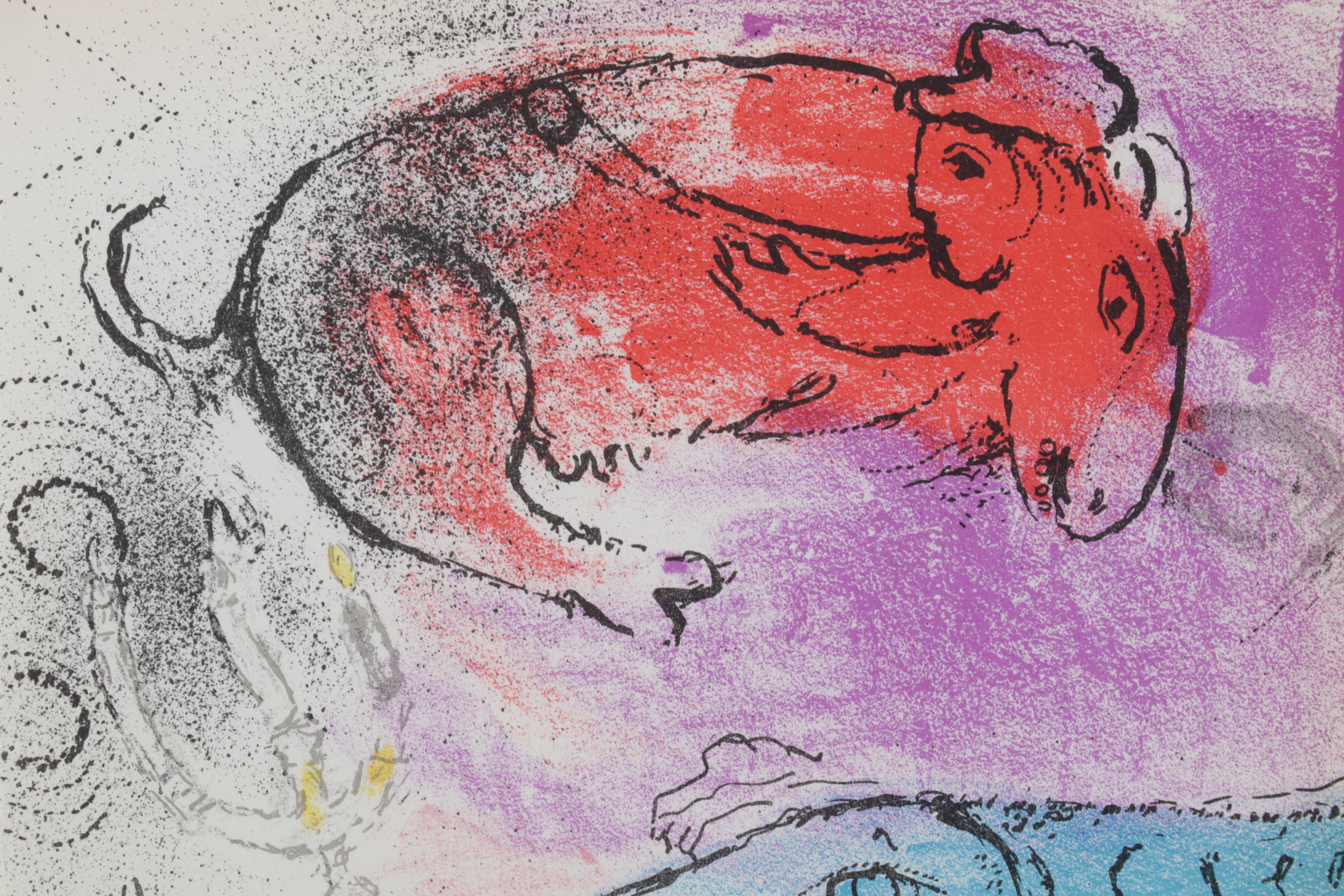 Marc Chagall Color Lithograph "Le Poisson bleu" From "Chagall," 1957 | EBTH