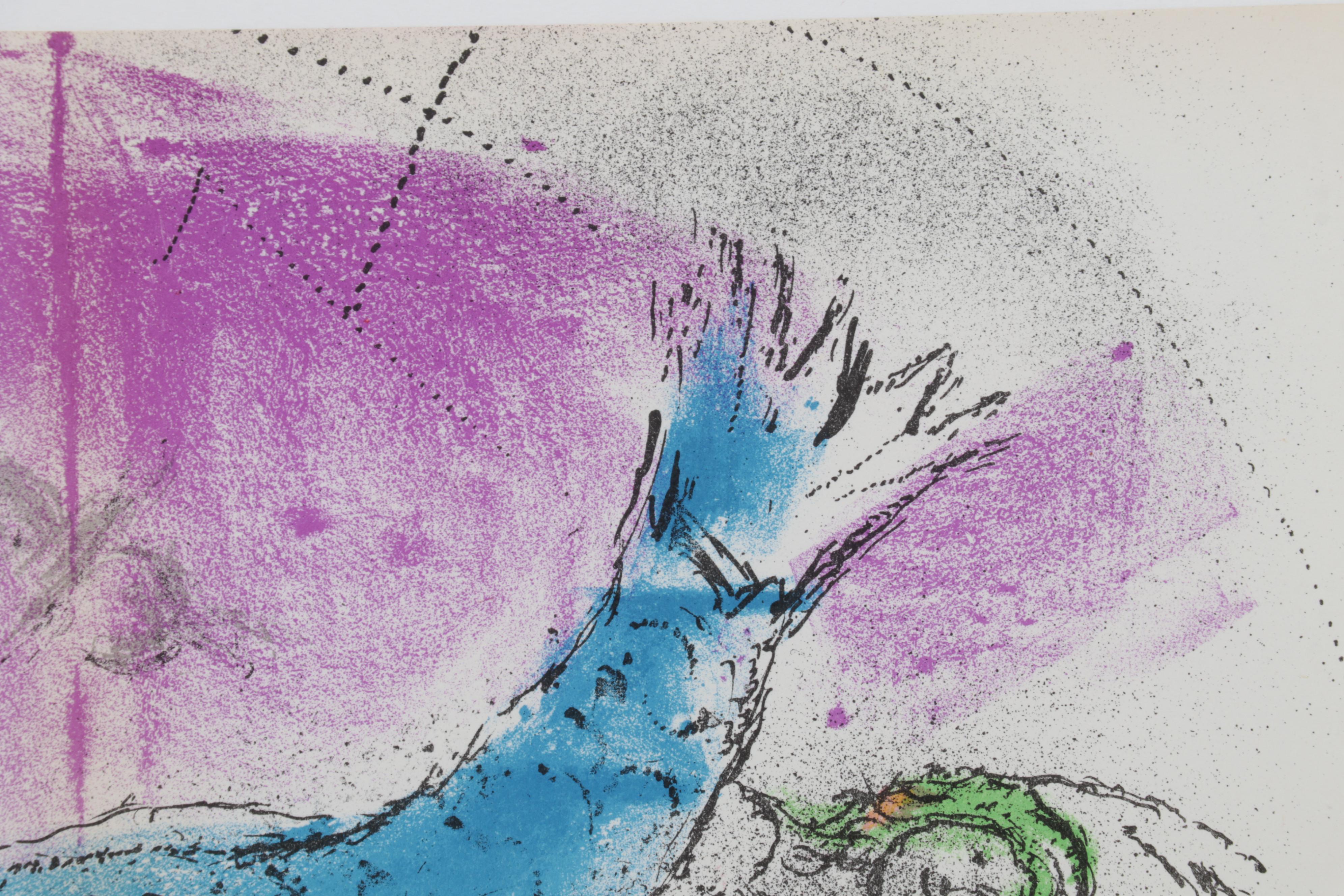 Marc Chagall Color Lithograph "Le Poisson bleu" From "Chagall," 1957 | EBTH