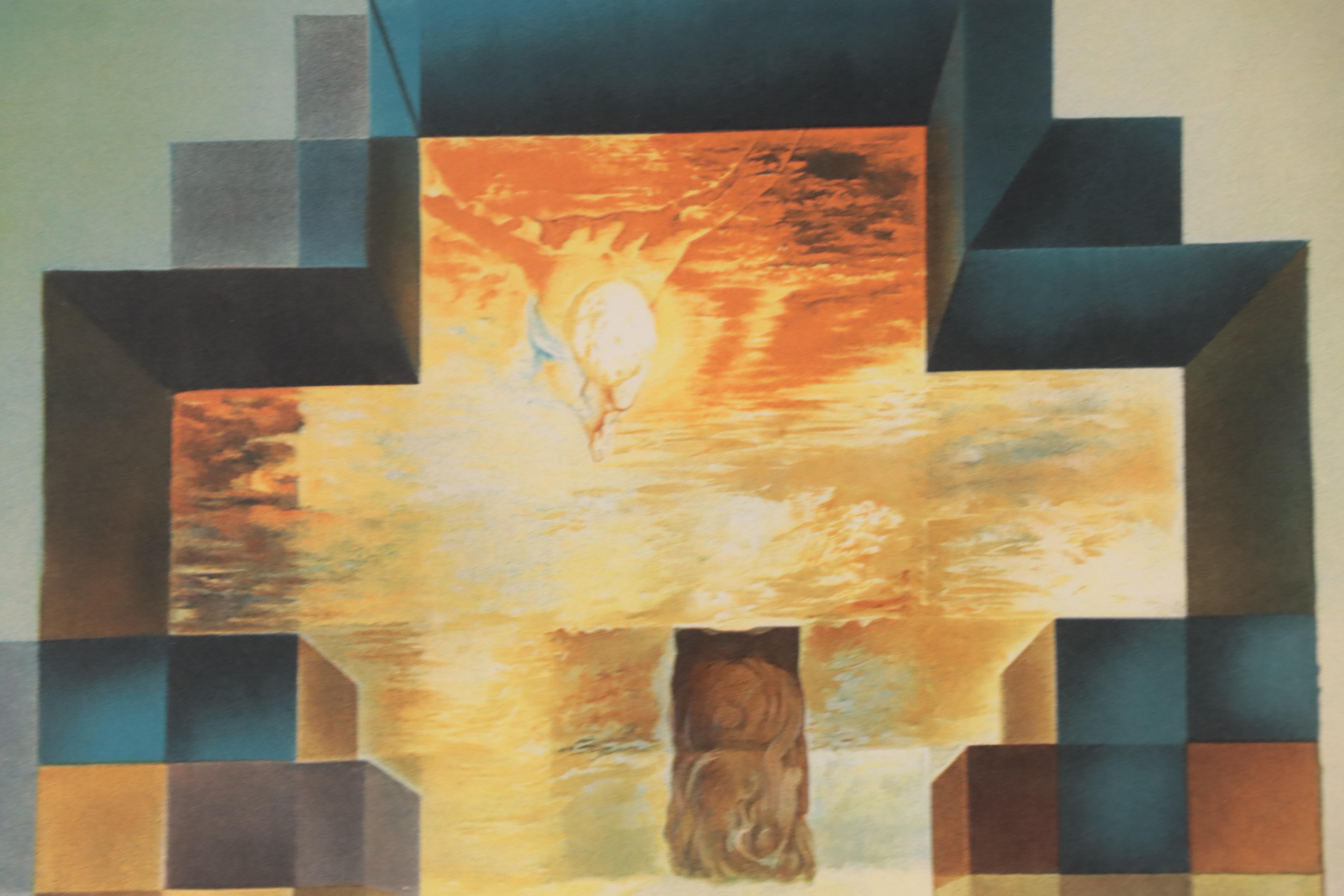 Salvador Dalí Embossed Photolith "Lincoln In Dalivison" With Magnifying ...