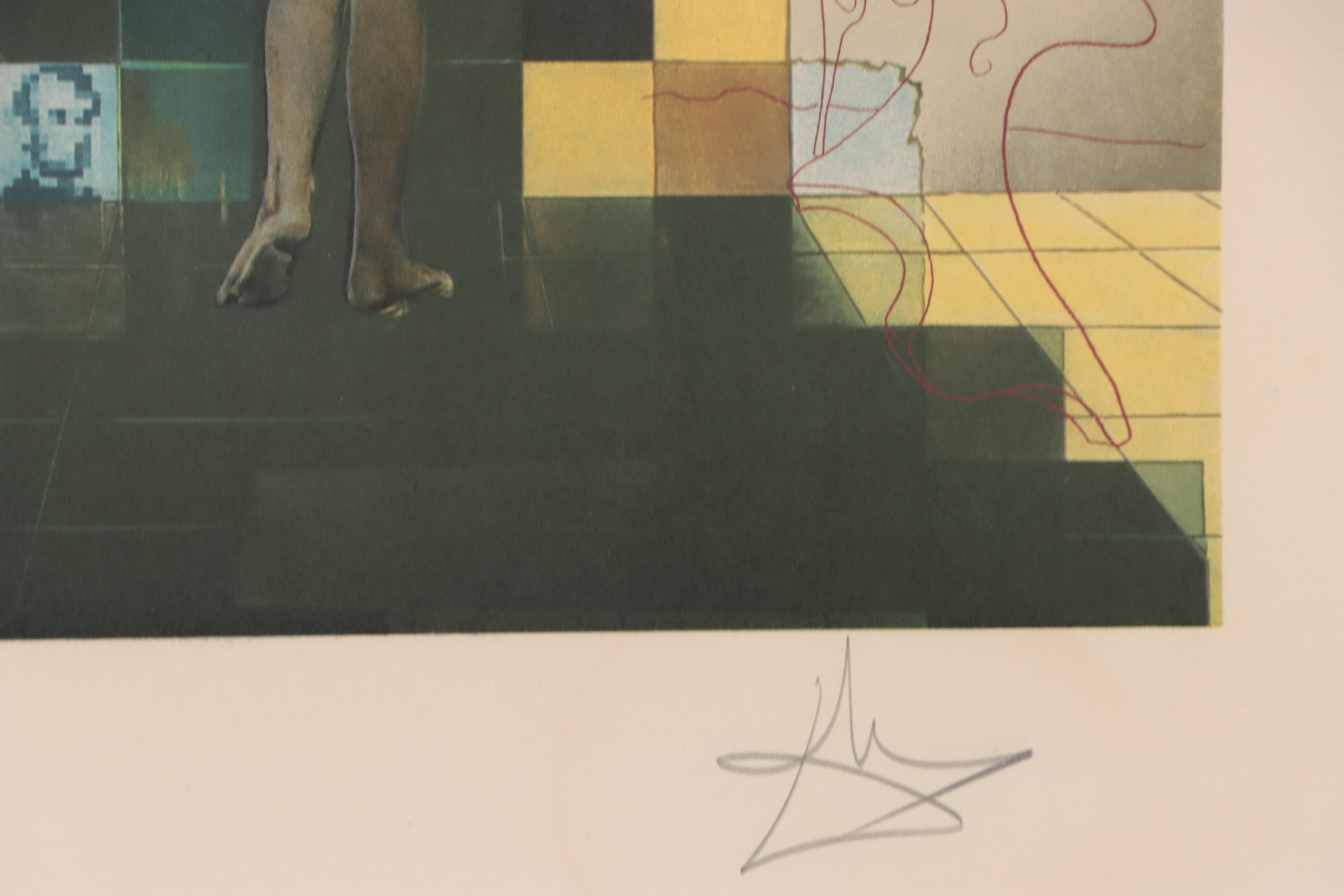 Salvador Dalí Embossed Photolith "Lincoln In Dalivison" With Magnifying ...