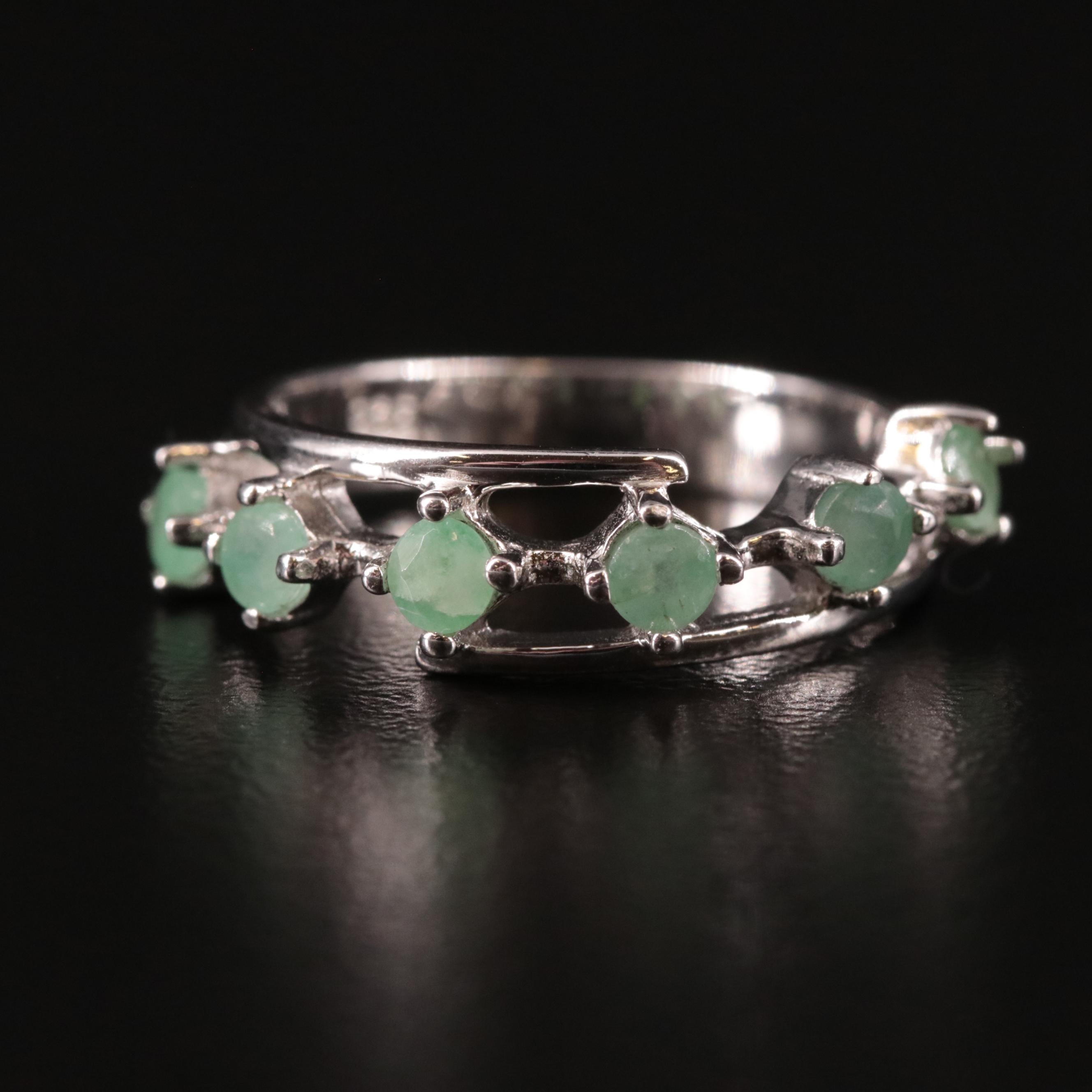 Sterling Emerald Ring | EBTH