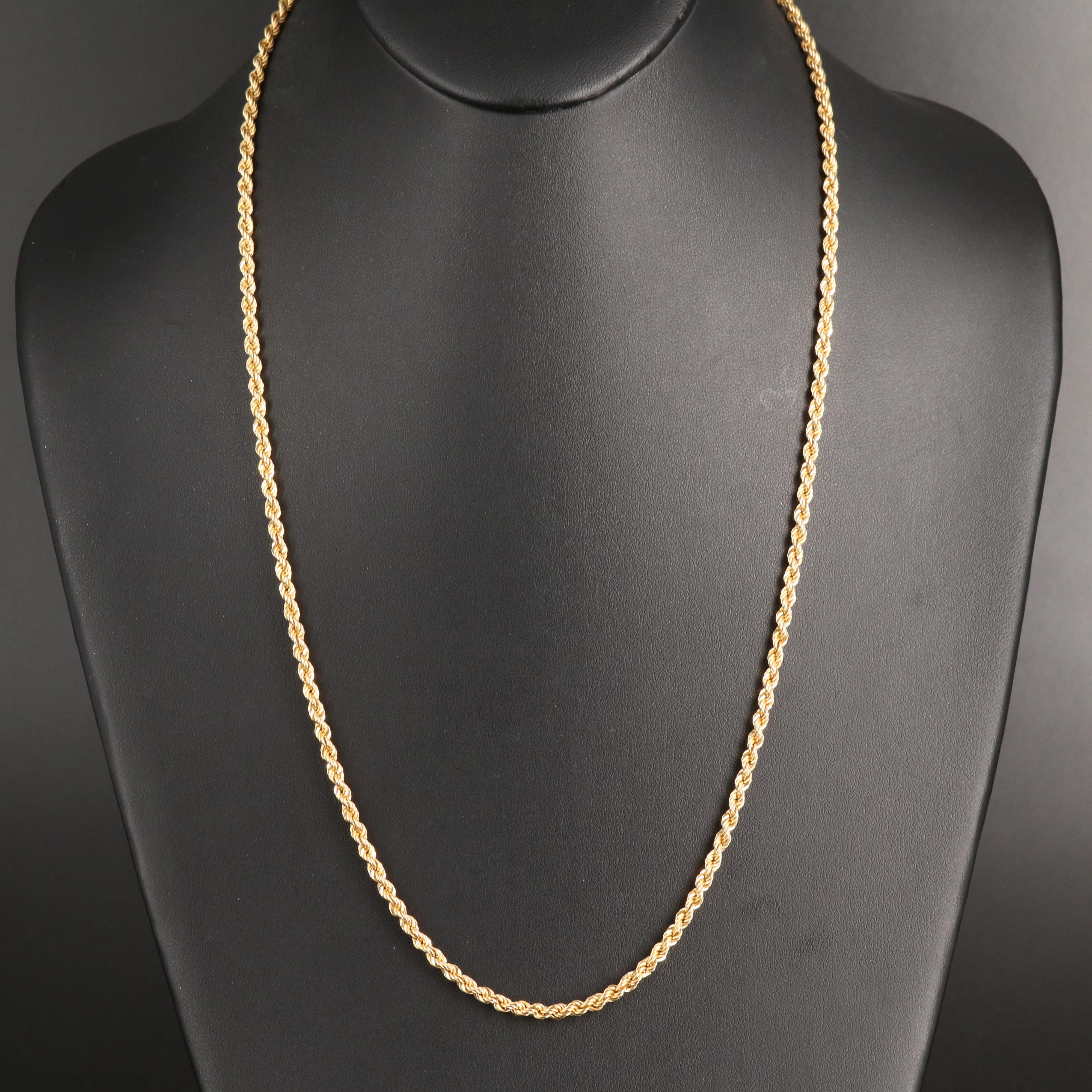 18K Rope Chain Necklace | EBTH