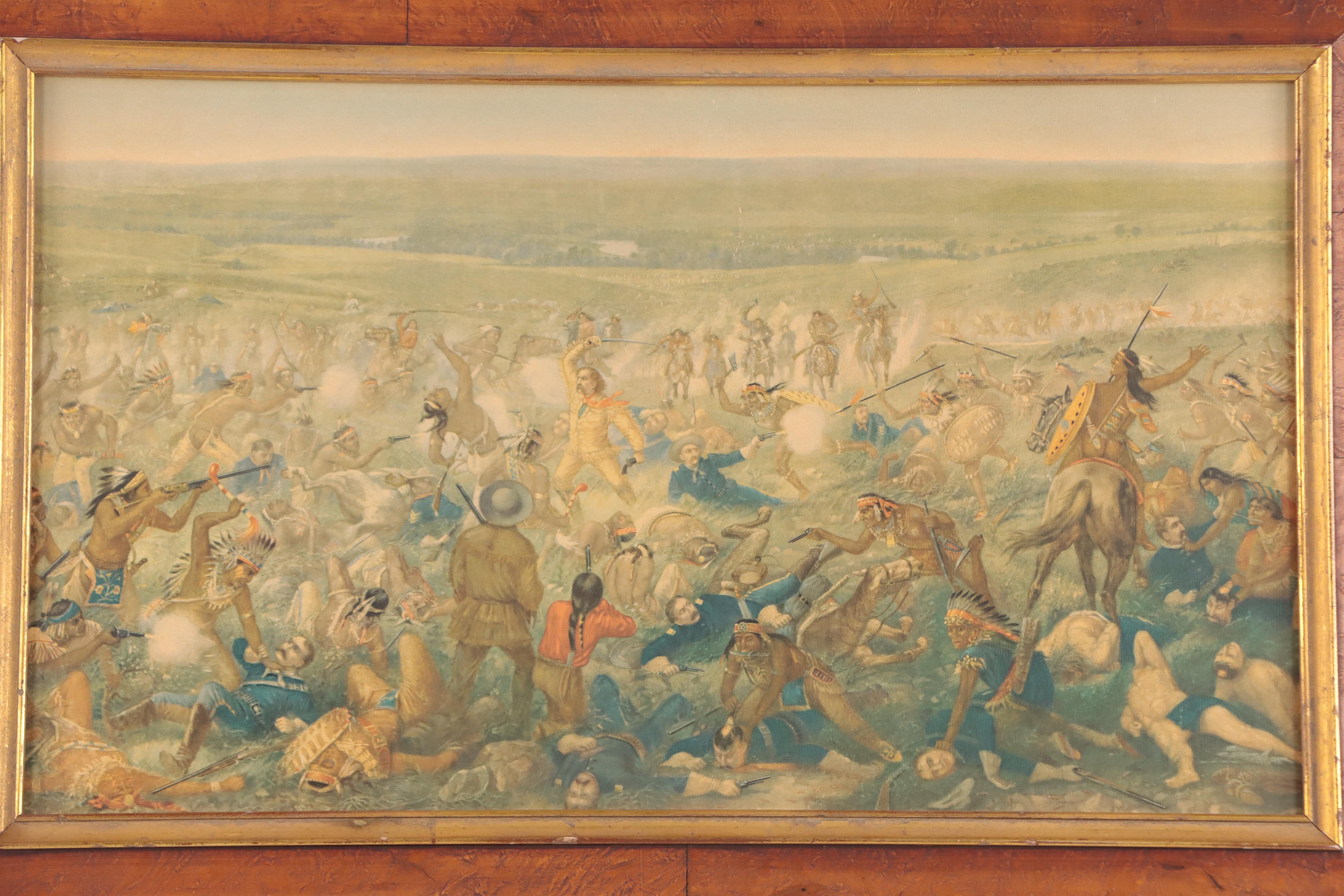 Offset Lithograph After Otto Becker "Custer's Last Fight," Mid-20th ...