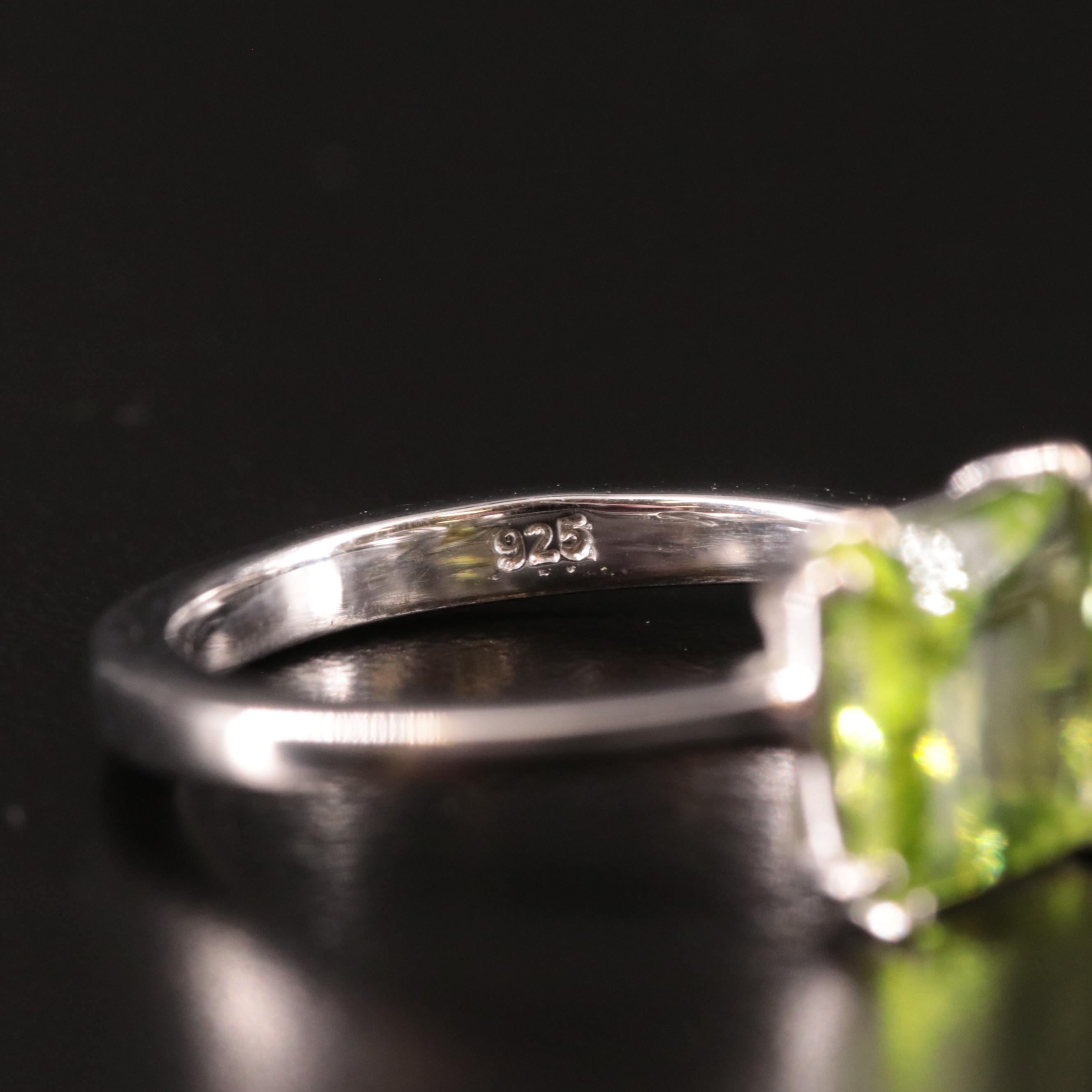 Sterling Peridot Solitaire Ring | EBTH
