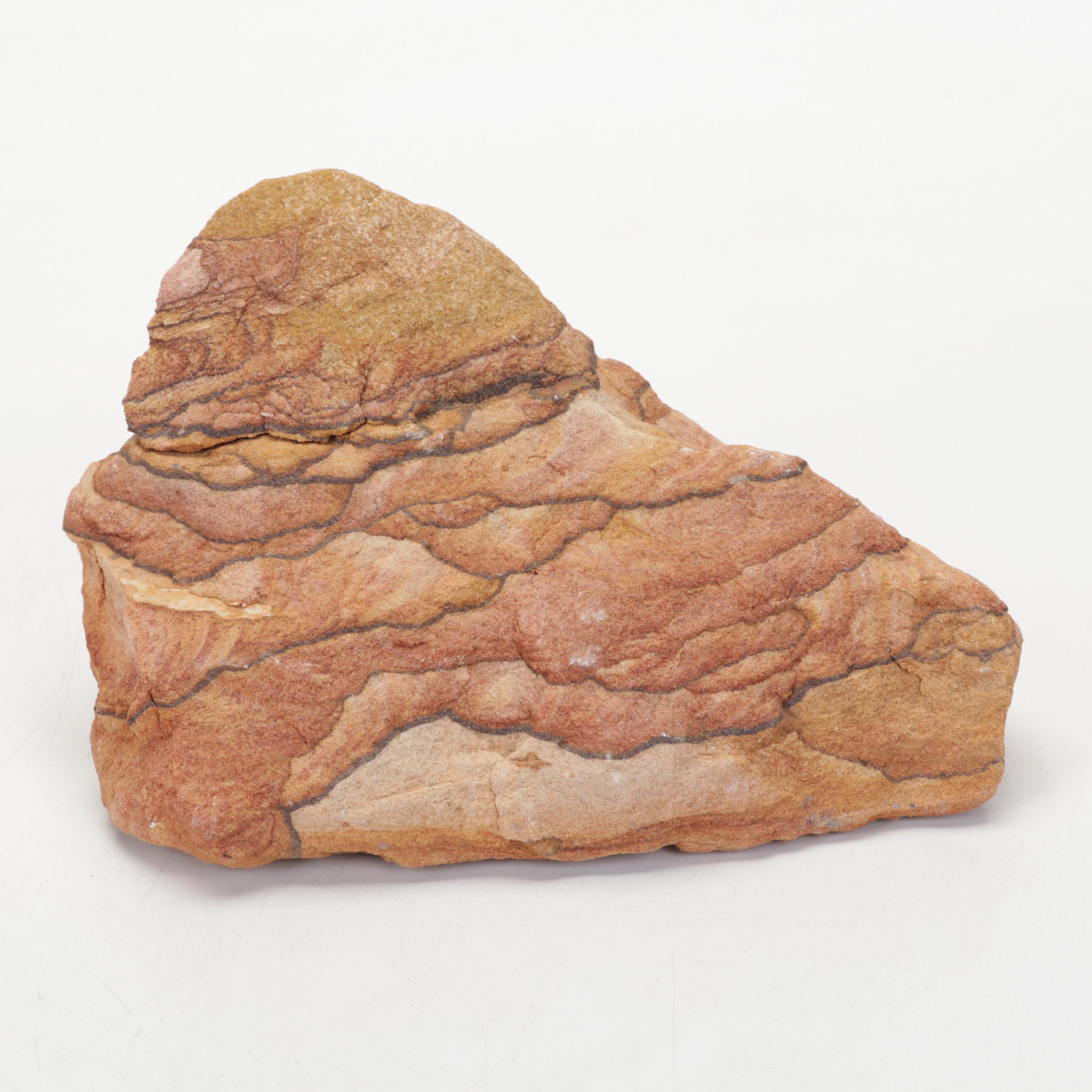 Amethyst Cathedral Geode Segment, Quartz Crystal Point and Sandstone ...