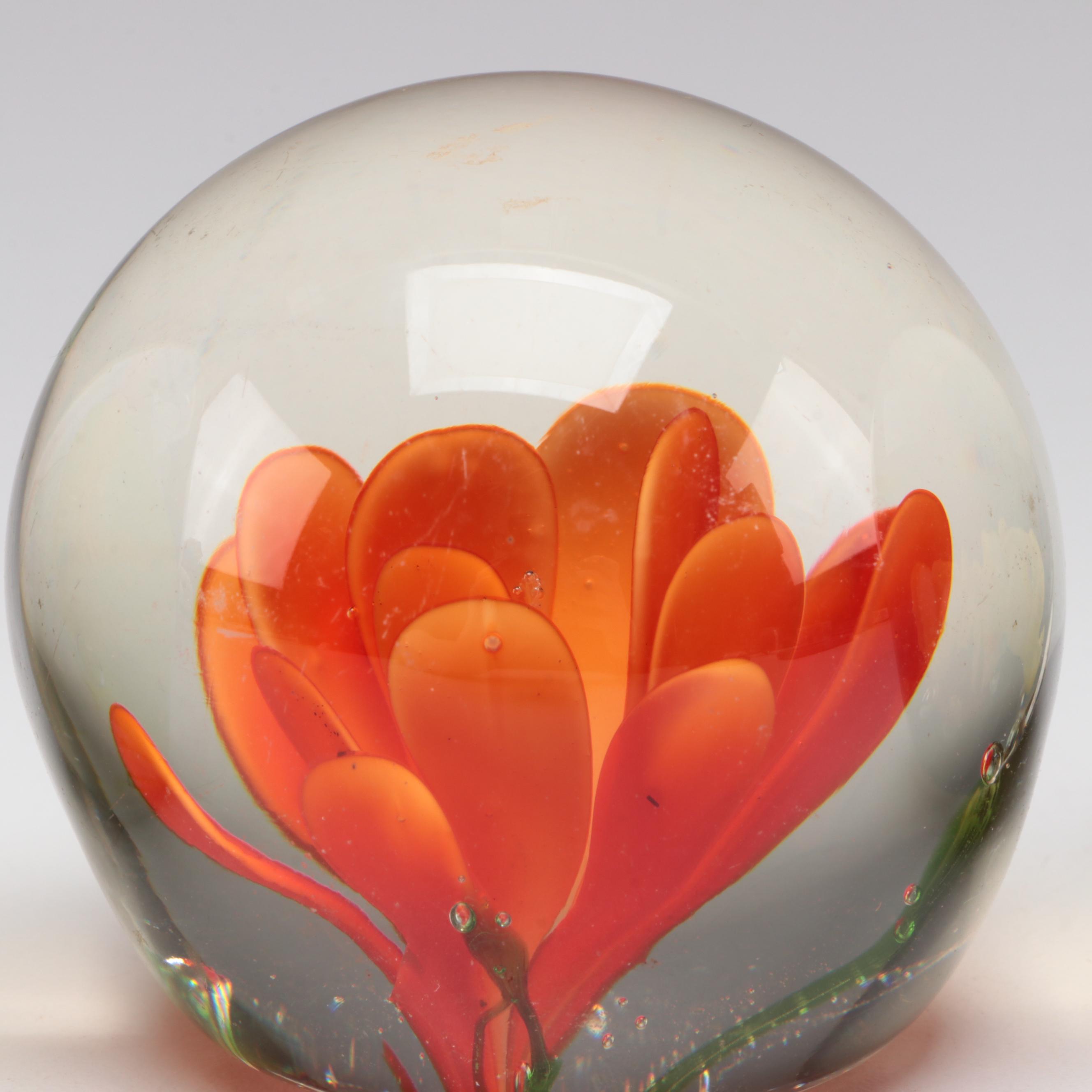 Millefiori With St. Clair and More Floral Studio Art Glass Paperweights ...