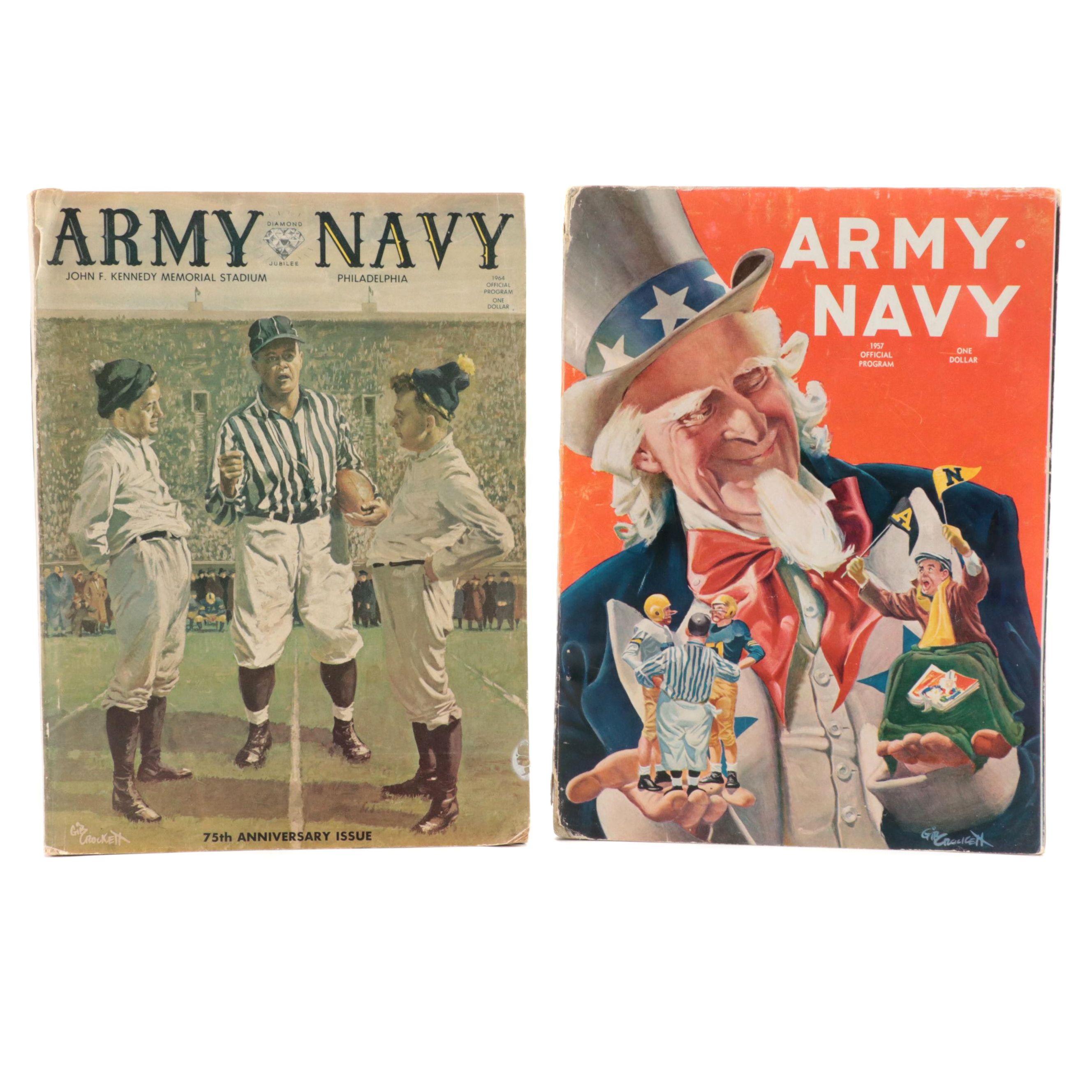 US Army Vs. Navy 1957 and 1964 Official Football Programs, Staubach and ...