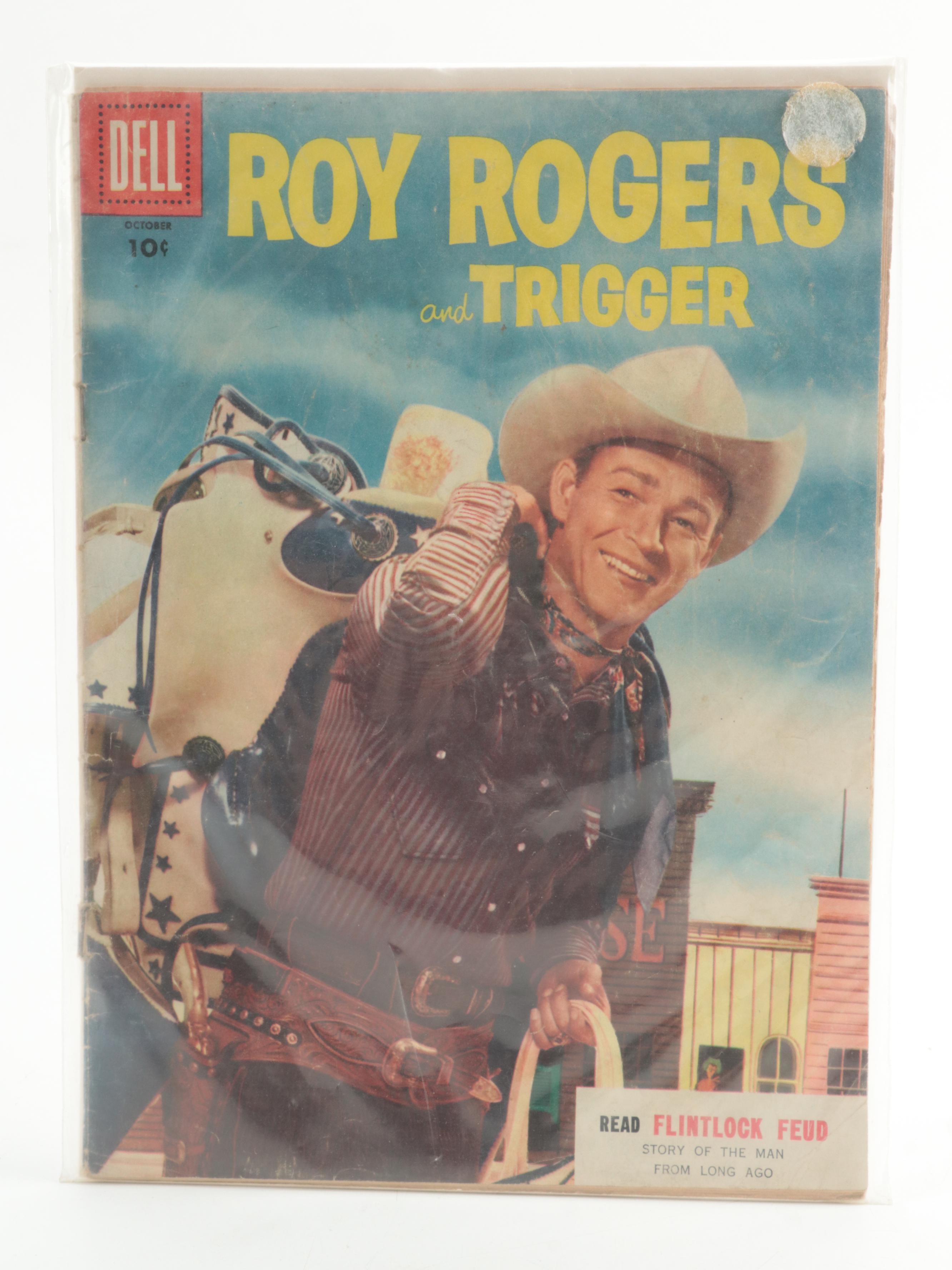 Roy Rogers Coloring Books with Toy Guns and Framed Print | EBTH
