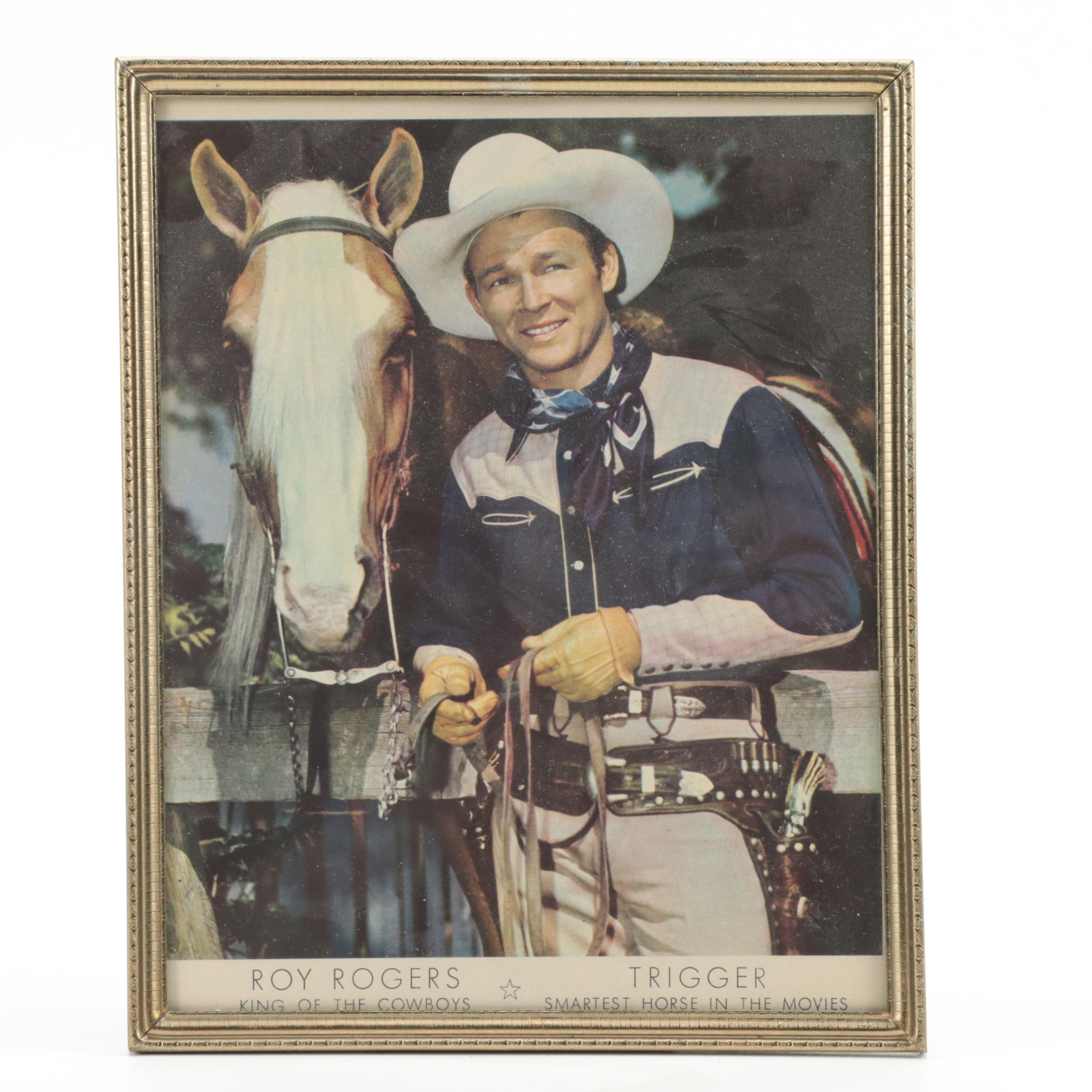 Roy Rogers Coloring Books with Toy Guns and Framed Print | EBTH