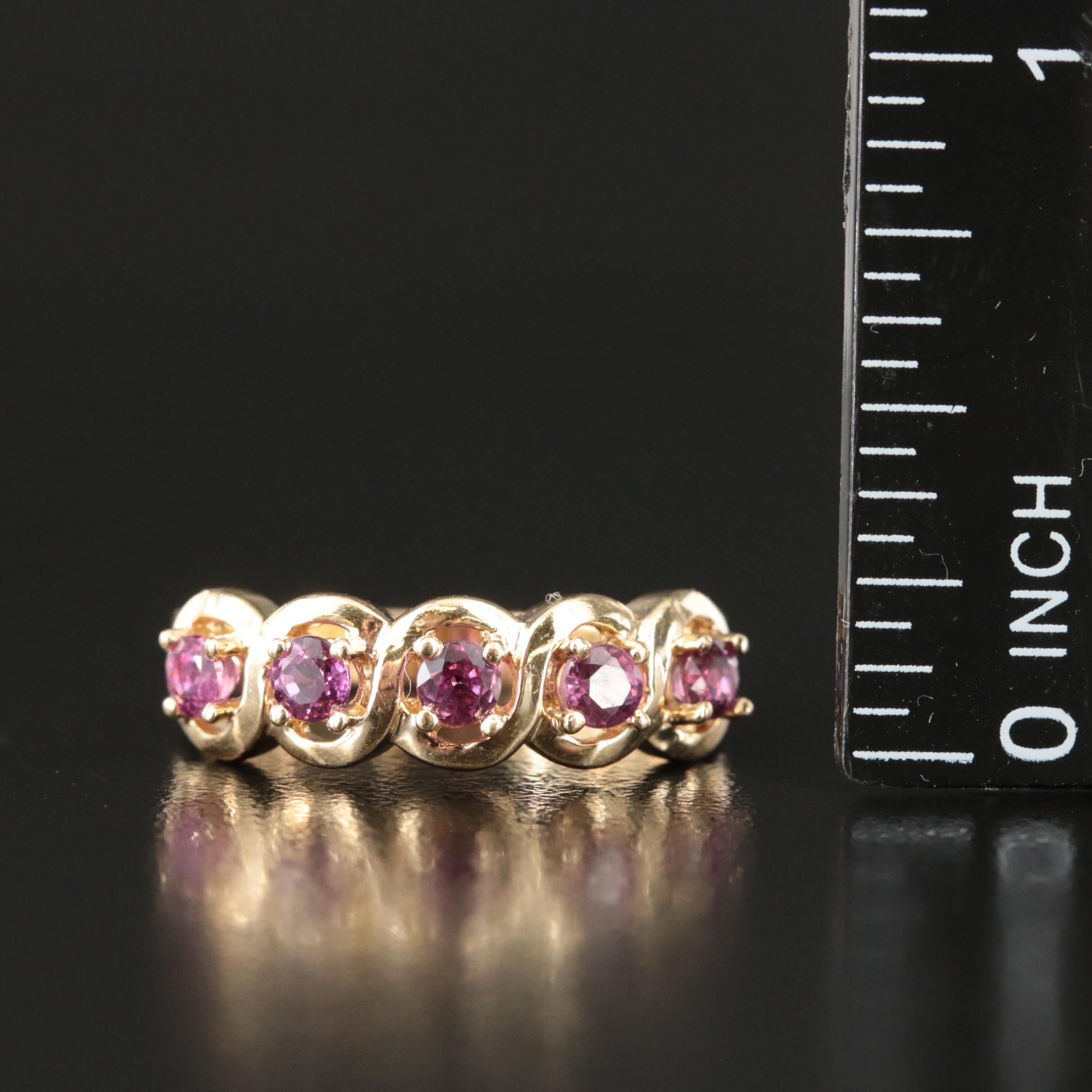 14K Ruby Five Stone Ring | EBTH