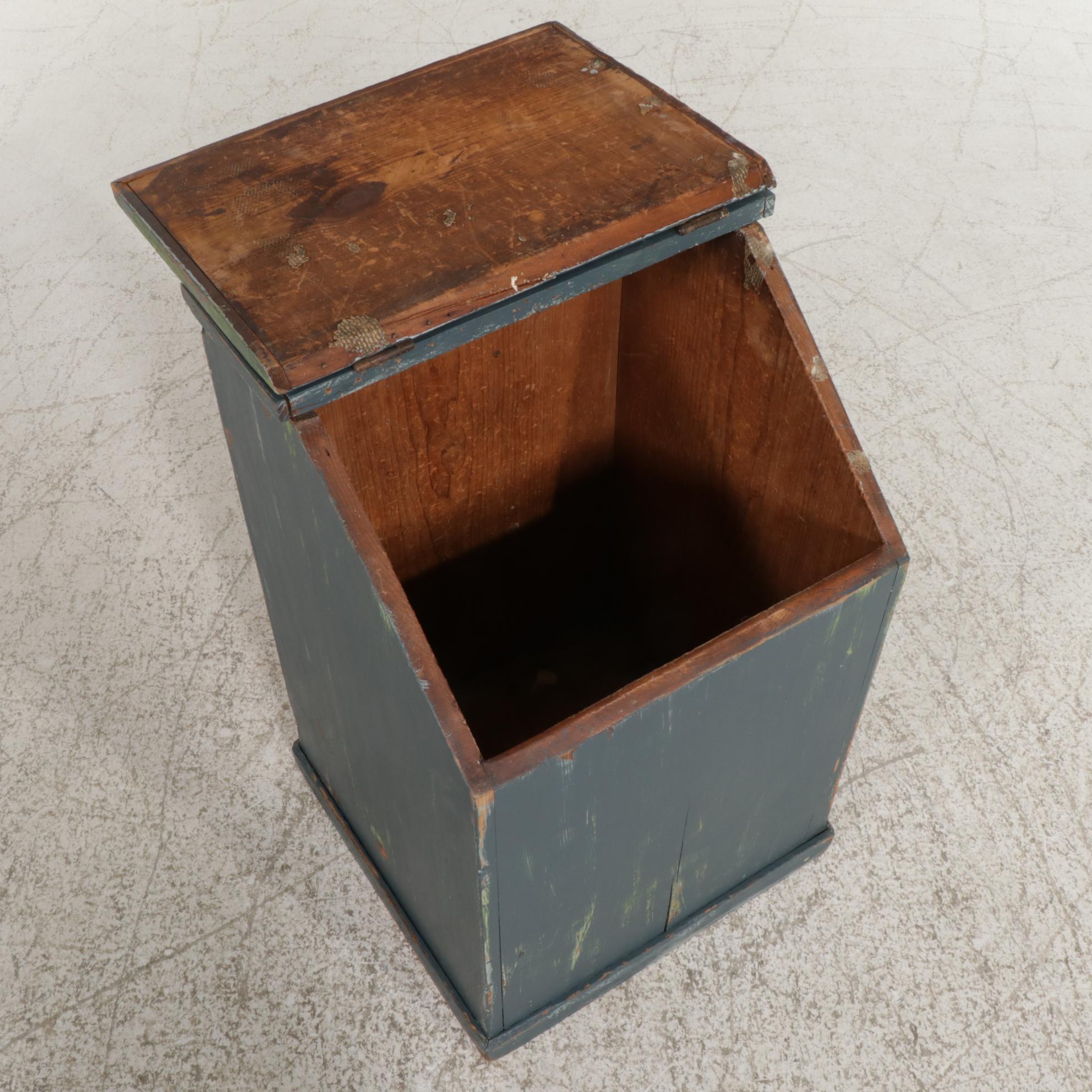American Primitive Painted Pine Bin, 19th Century | EBTH
