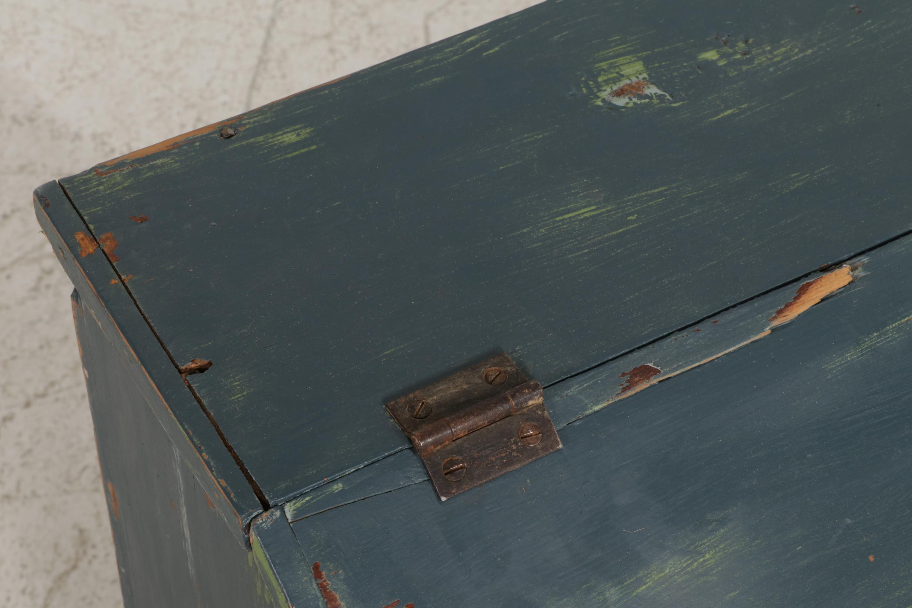 American Primitive Painted Pine Bin, 19th Century | EBTH