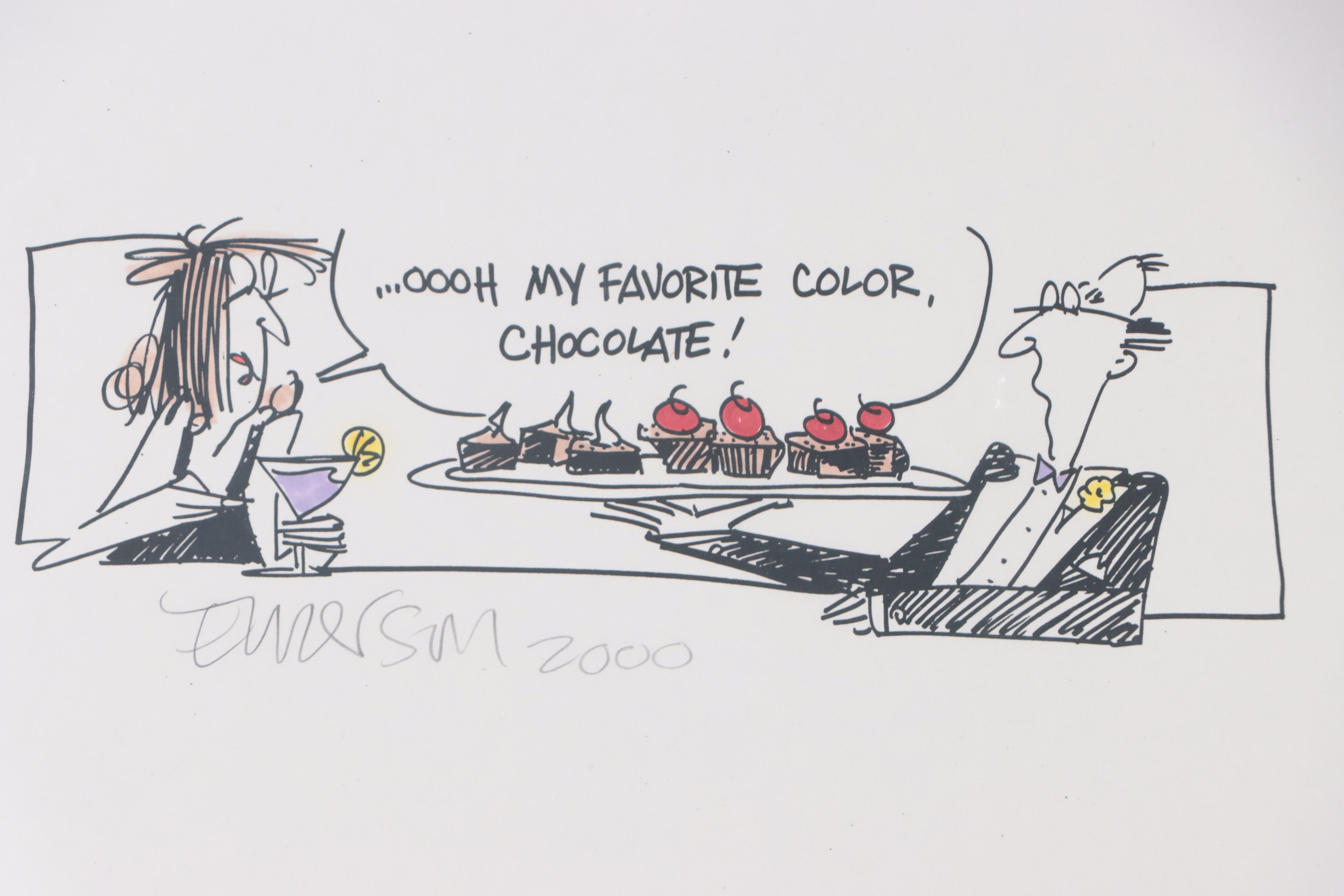 Emerson Quillin Cartoon Ink Drawings and Lithographs | EBTH