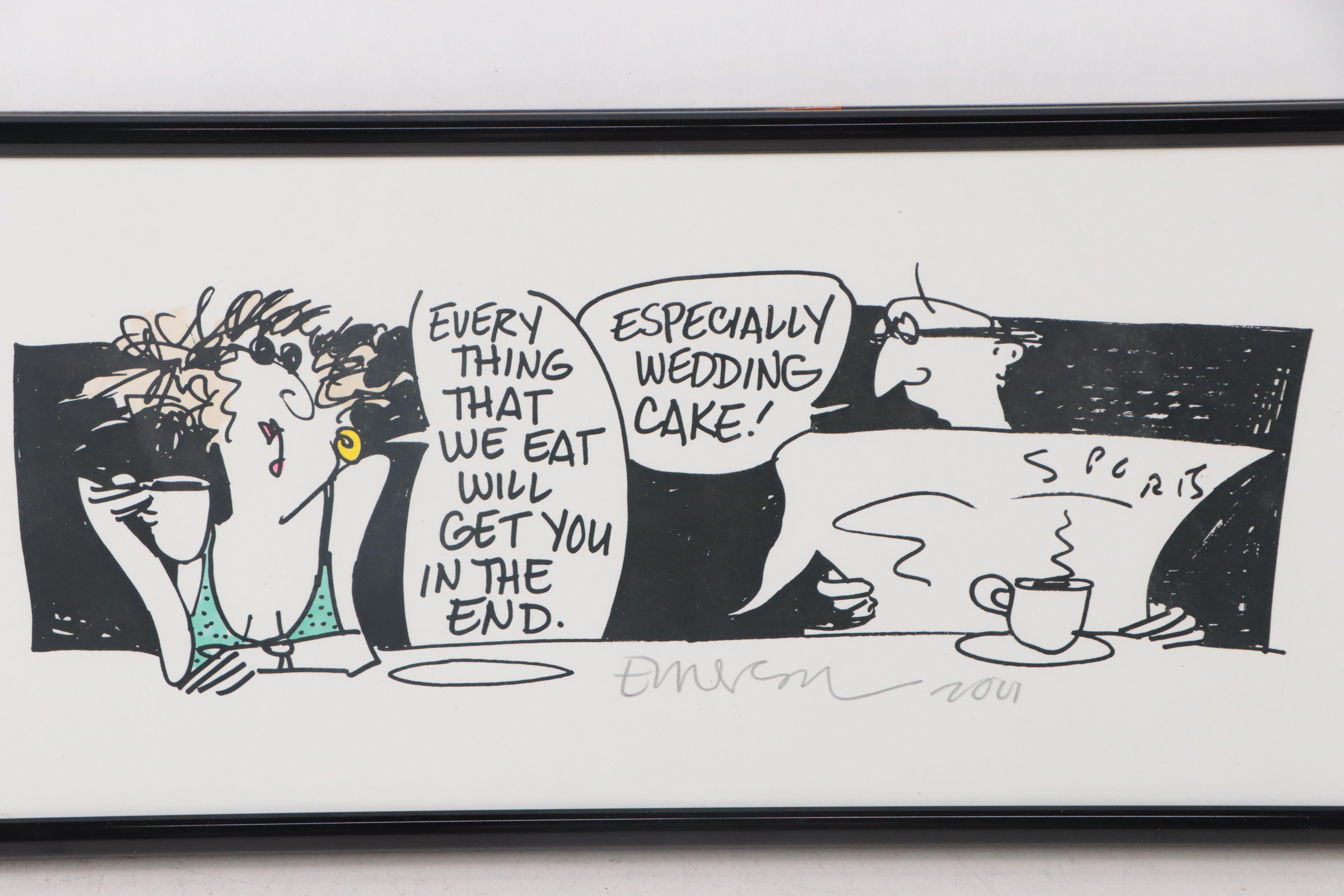 Emerson Quillin Cartoon Ink Drawings and Lithographs | EBTH