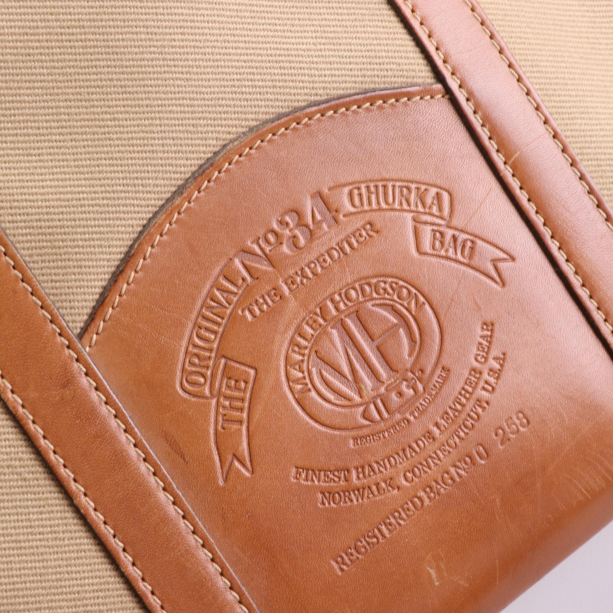 Ghurka by Marley Hodgson The Expediter Briefcase in Canvas and Leather ...