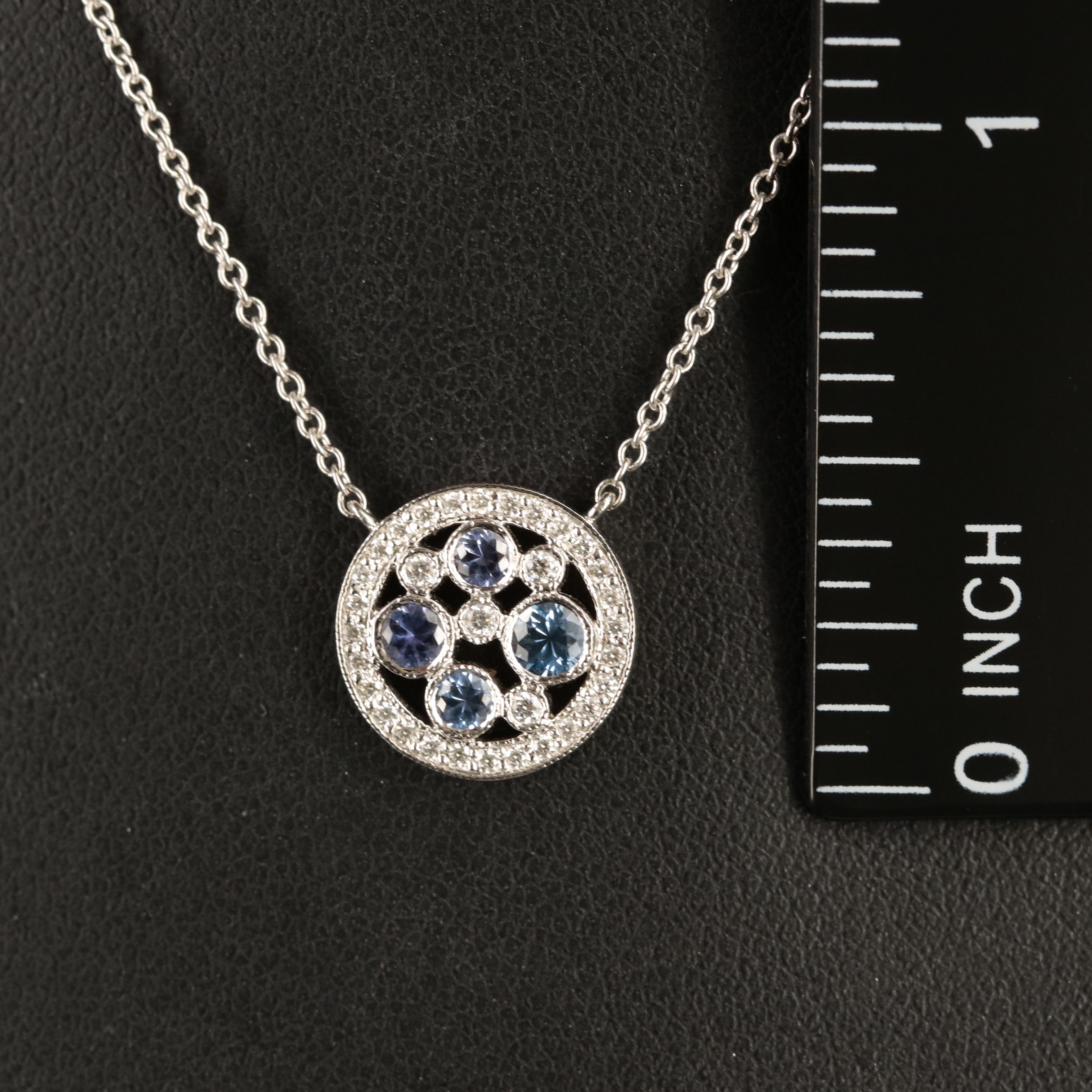 Tiffany & Co. "Cobblestone" Platinum Sapphire and Diamond Necklace | EBTH