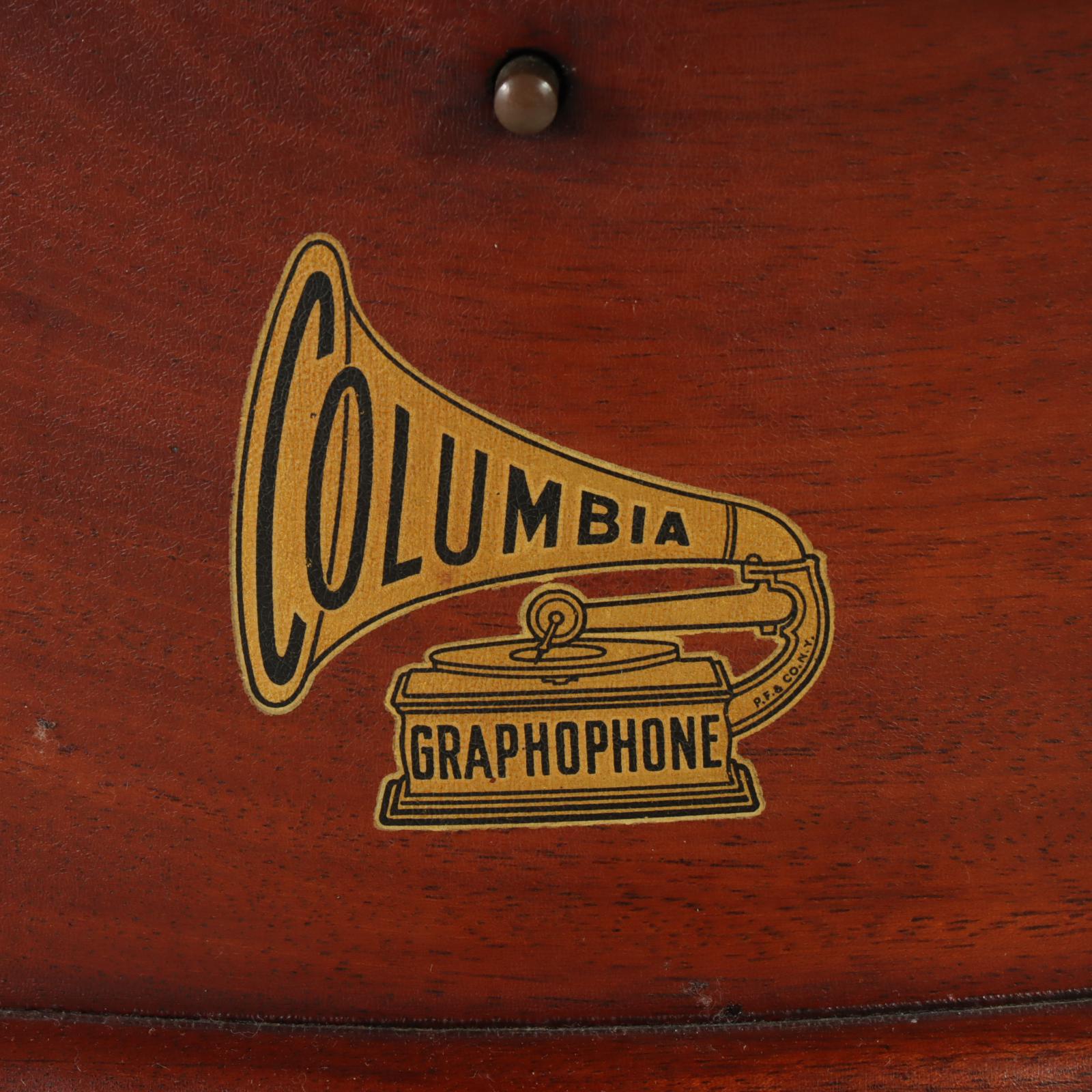 Columbia Graphophone Co. Mahogany Gramophone on Side Table, Early 20th ...