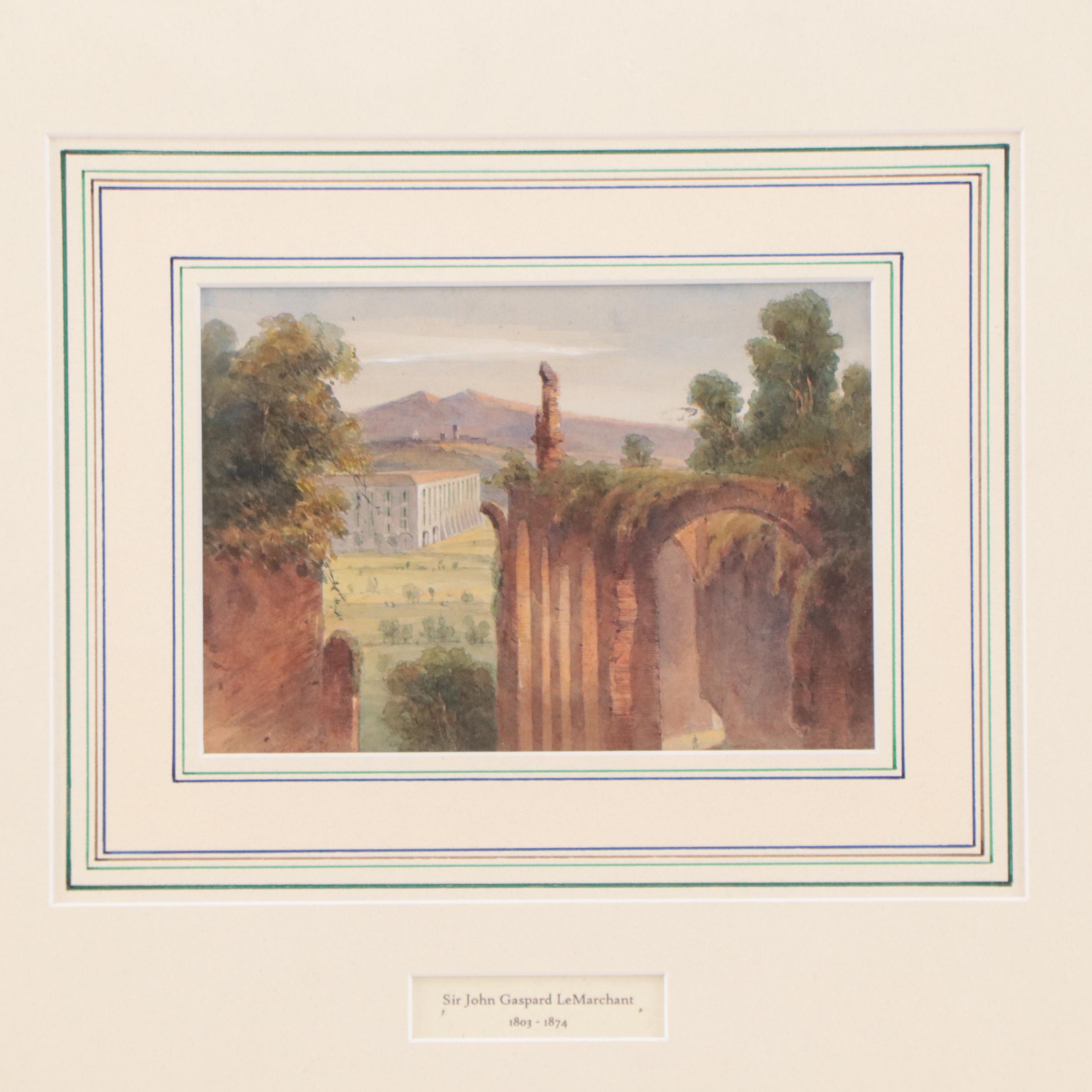 Sir John Gaspard Le Marchant Watercolor Painting of Landscape | EBTH