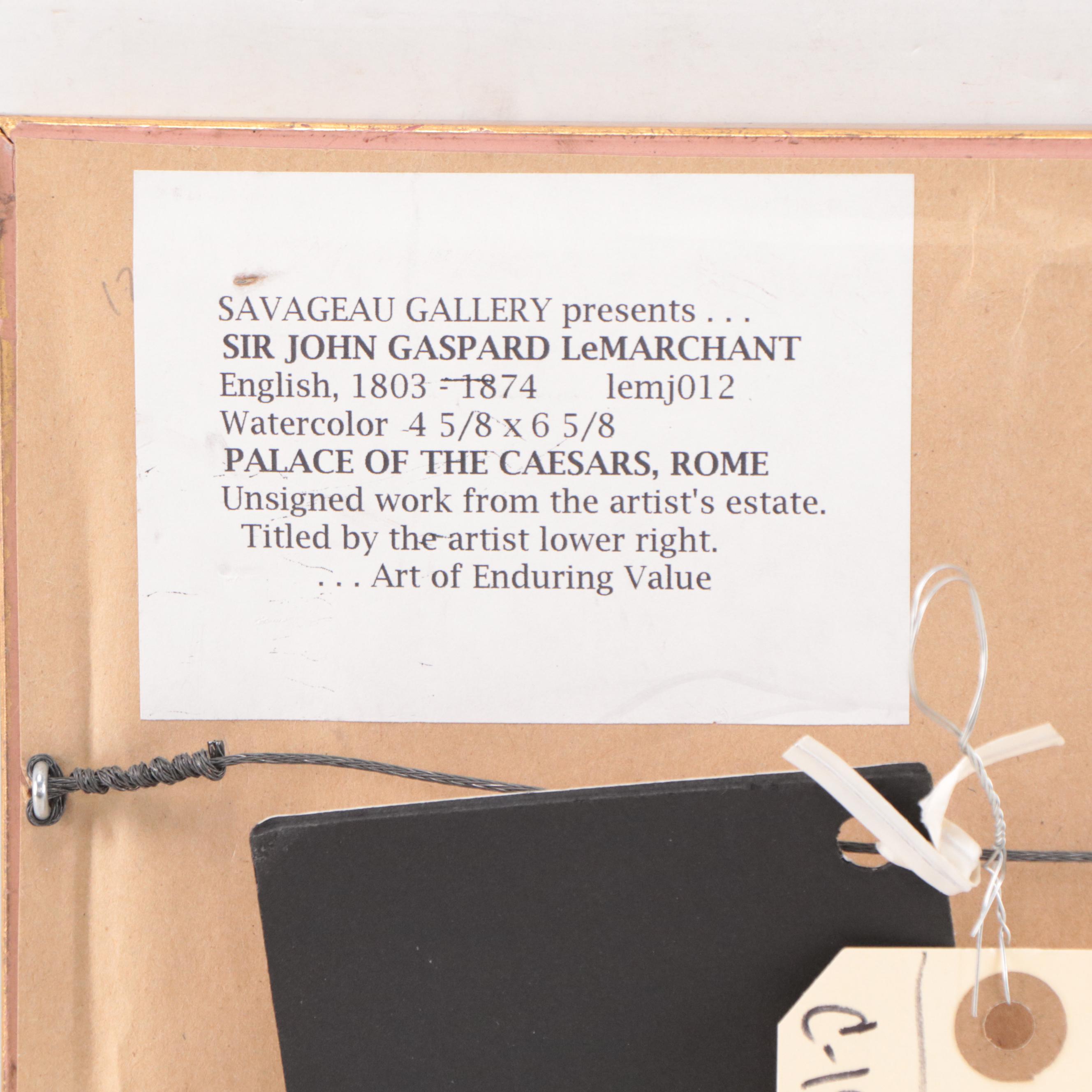 Sir John Gaspard Le Marchant Watercolor Painting of Landscape | EBTH