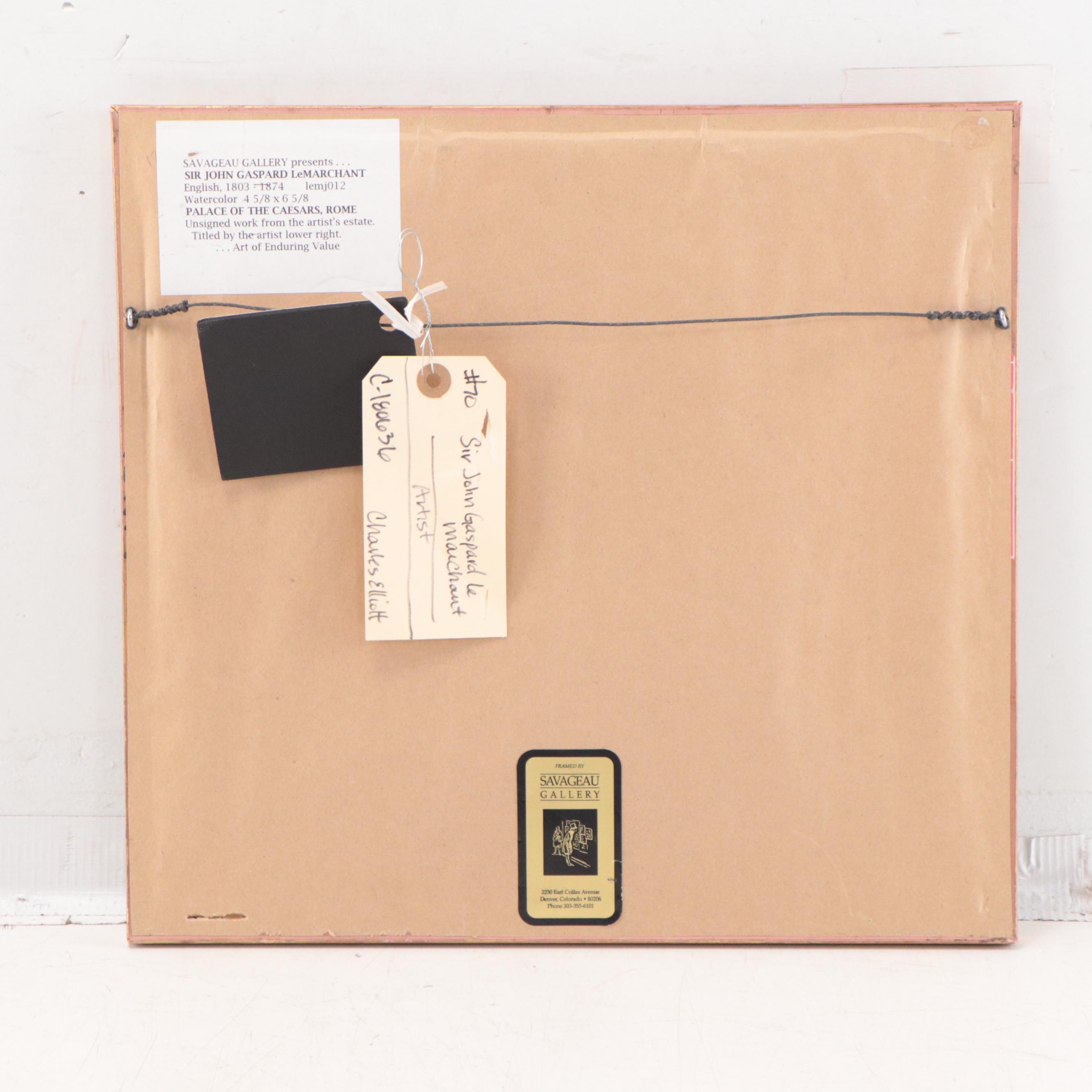 Sir John Gaspard Le Marchant Watercolor Painting of Landscape | EBTH