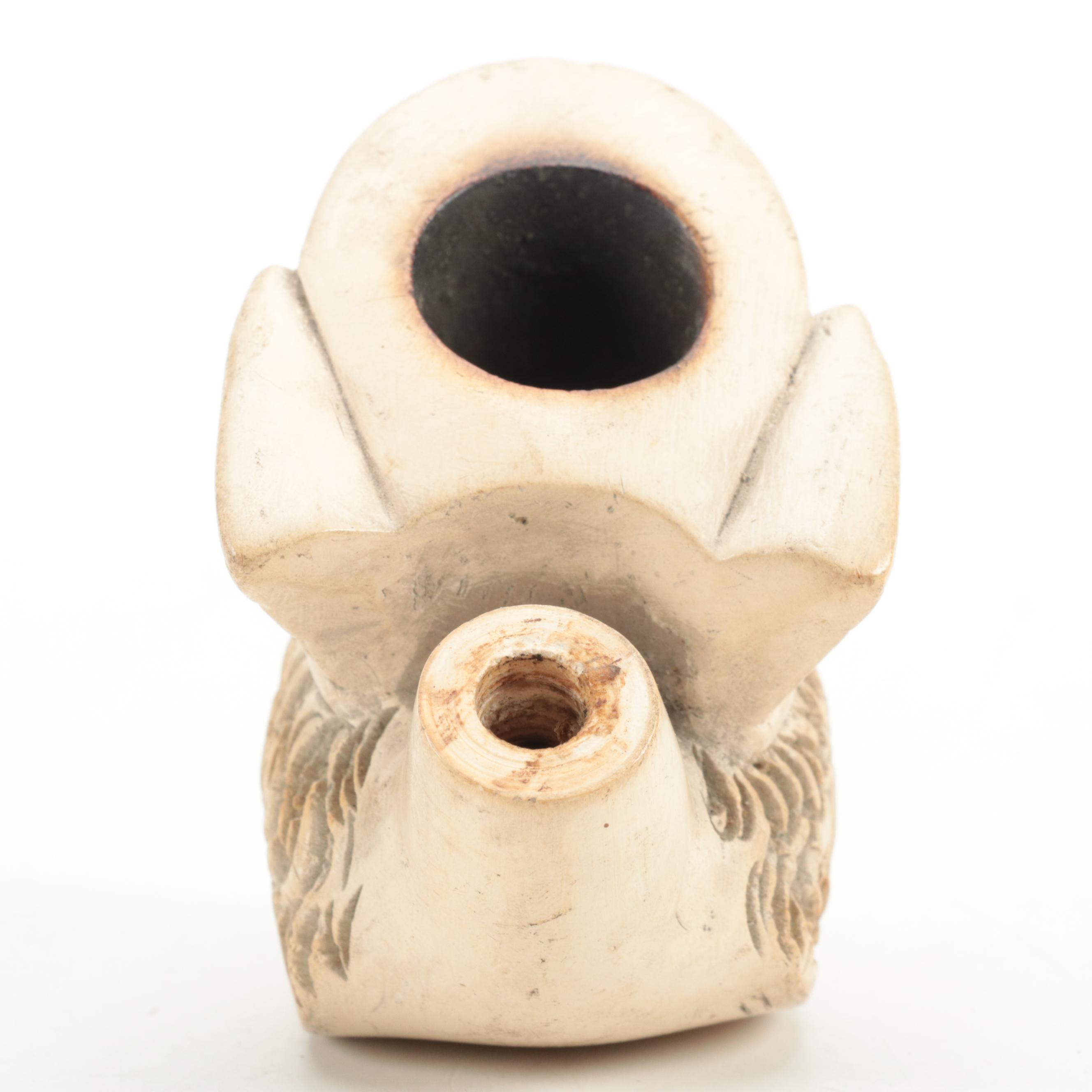 Earthenware, Wood and Meerschaum Pipe Bowls, Pipes with Arrowhead Bolo ...